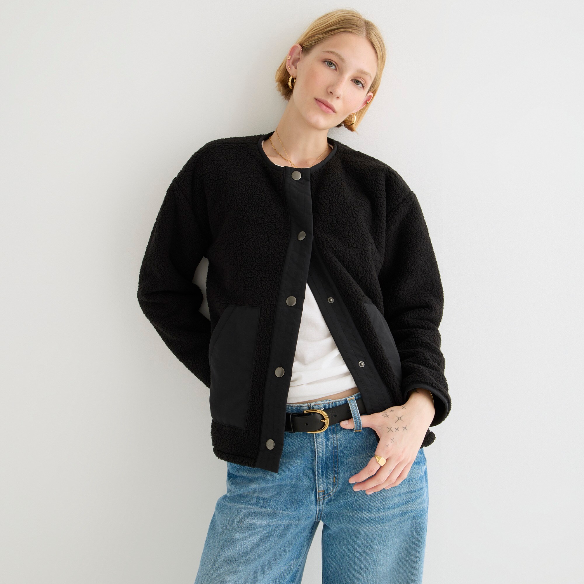 J.Crew: Teddy Sherpa Lady Jacket For Women