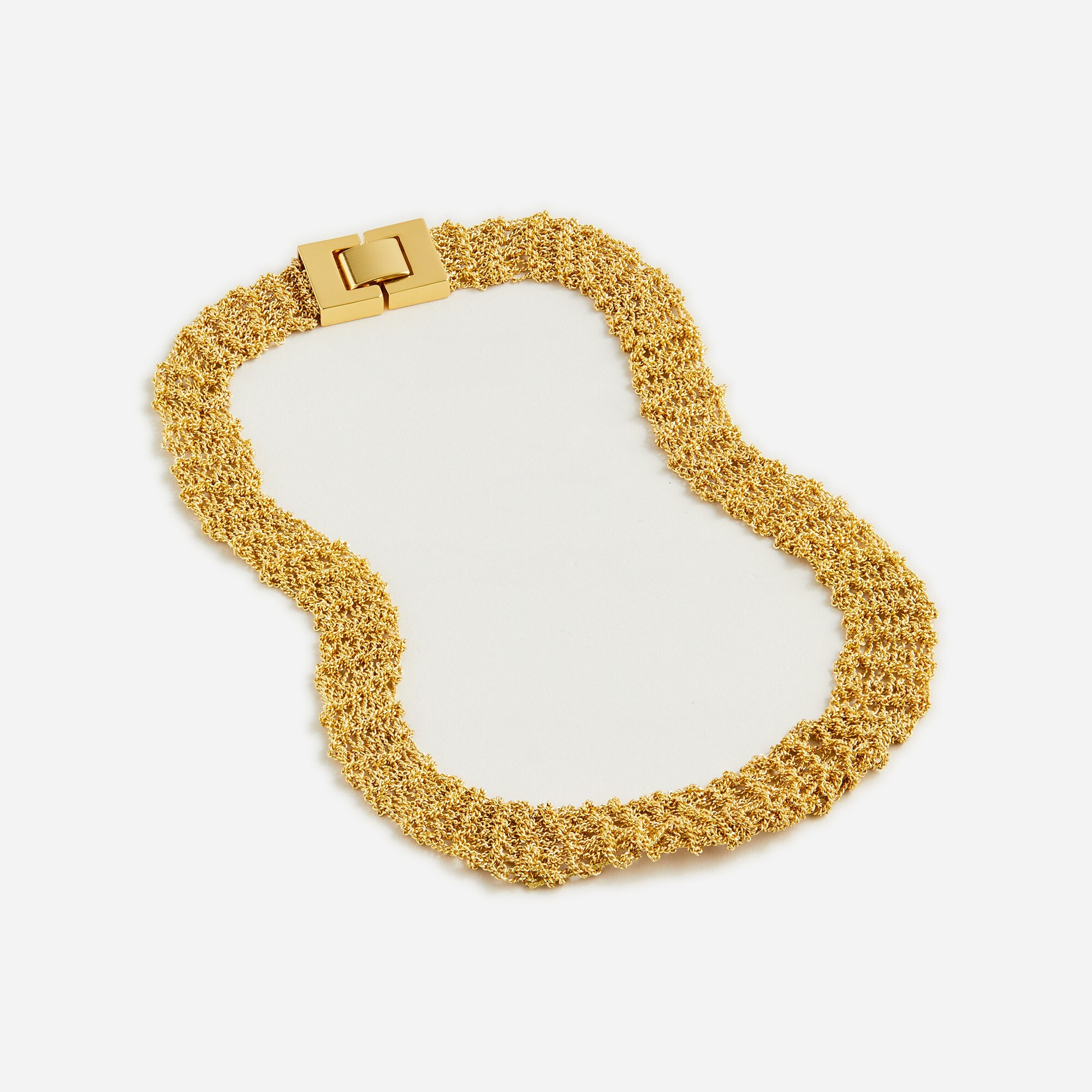 J.Crew: Gold Mesh Chain Necklace For Women