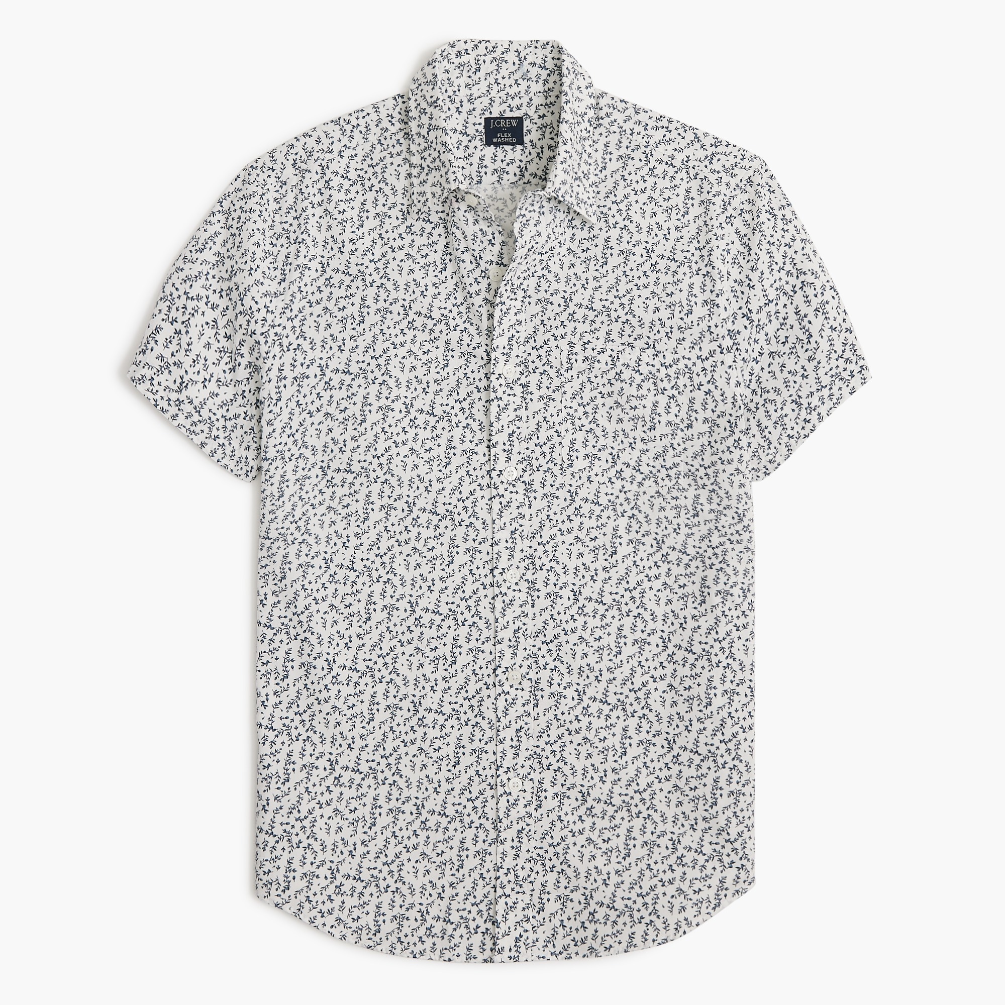 Factory: Short-sleeve Printed Flex Casual Shirt For Men