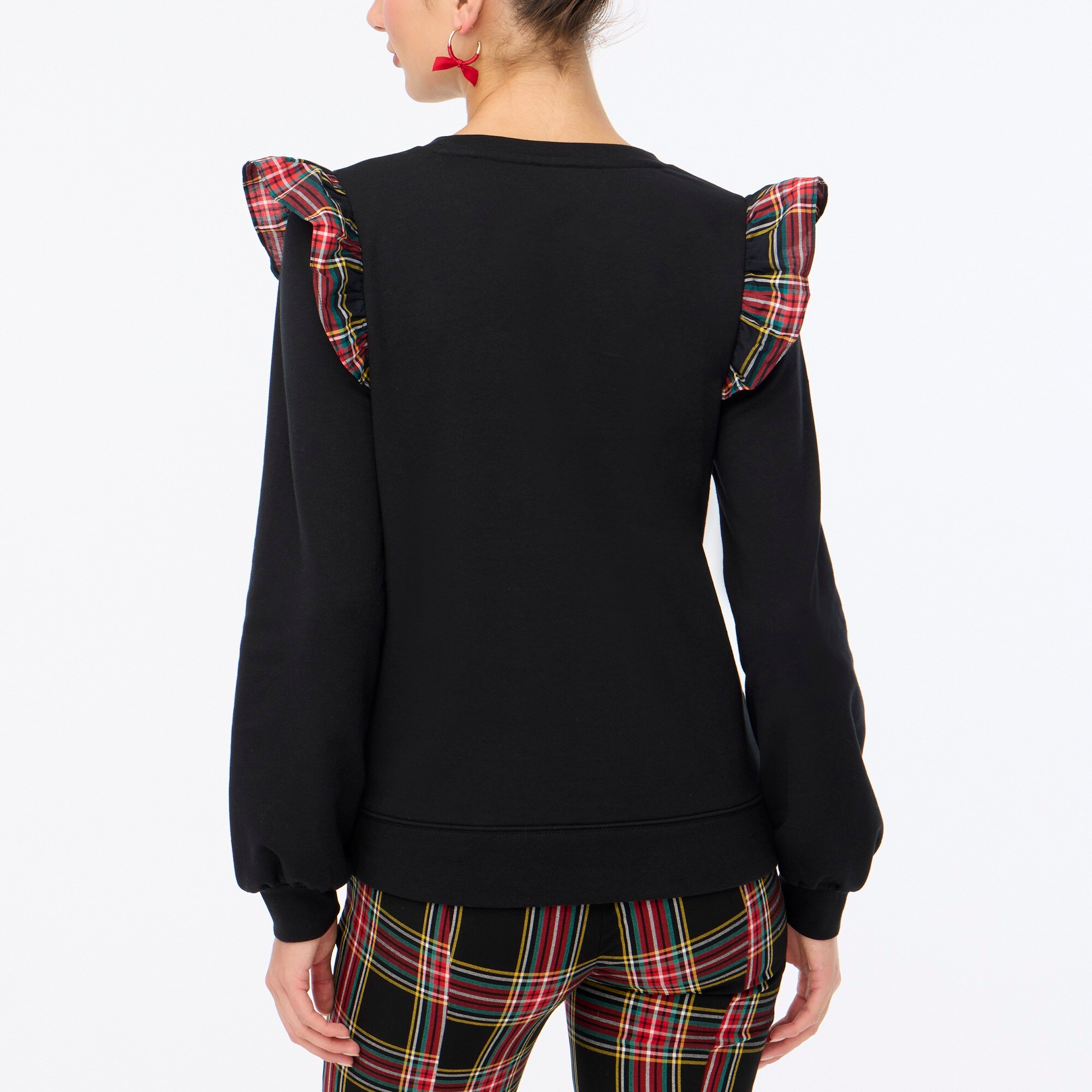 Factory: Ruffle-shoulder Sweatshirt For Women