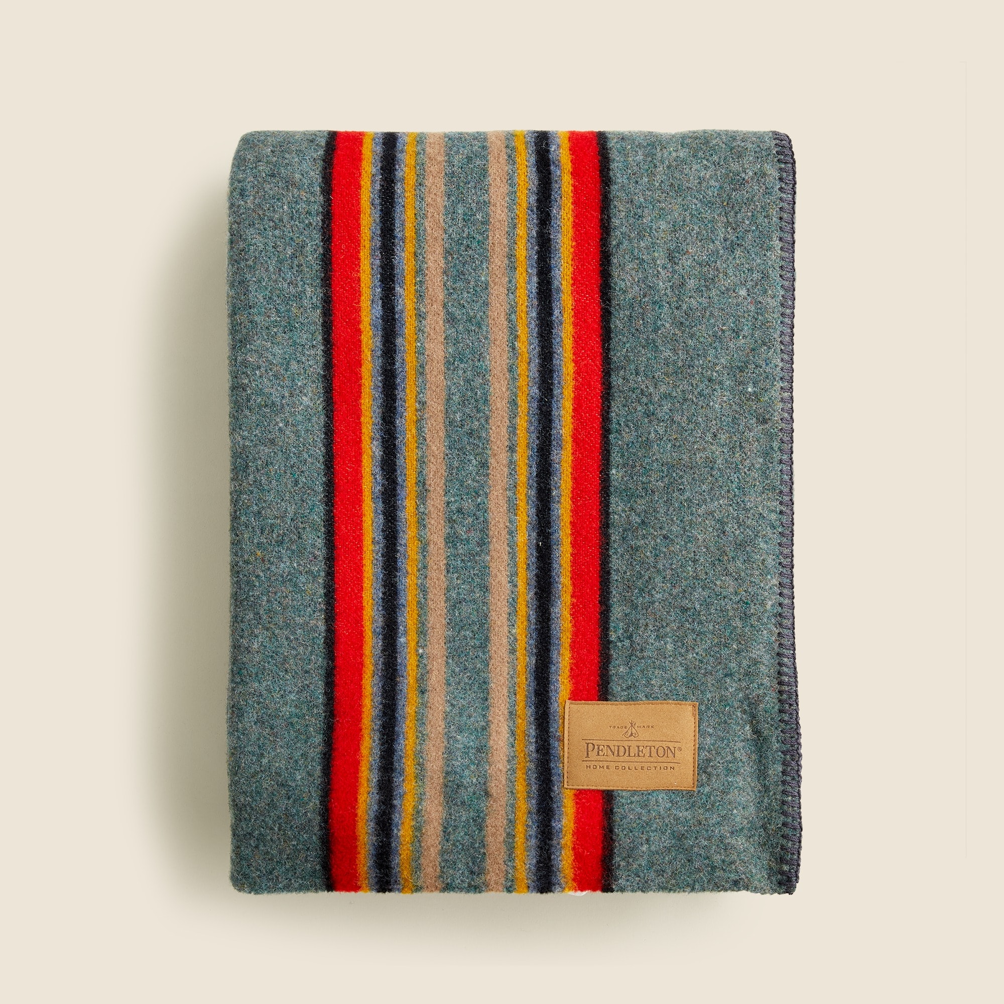 J.Crew: Pendleton® Yakima Camp Striped Wool-blend Throw Blanket For Men