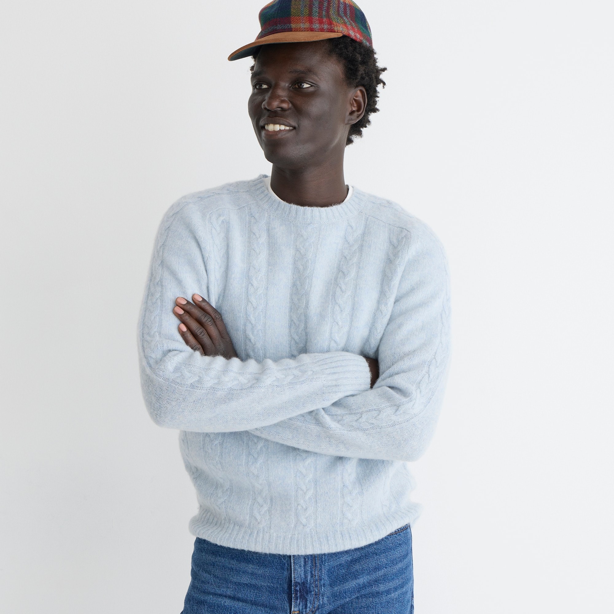 J.Crew: Brushed Wool Cable-knit Sweater For Men