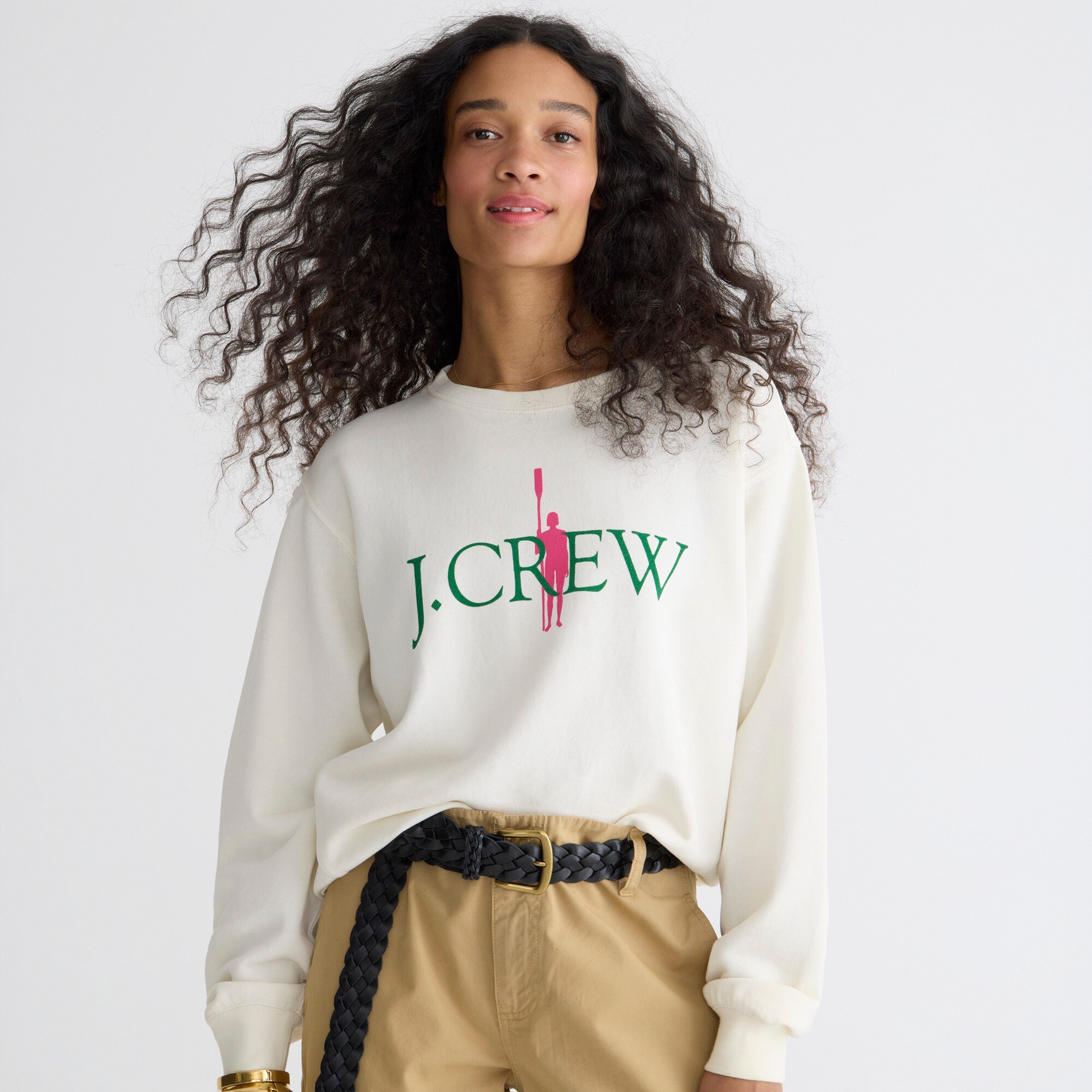 J.Crew: French Terry Oarsman Relaxed Sweatshirt For Women