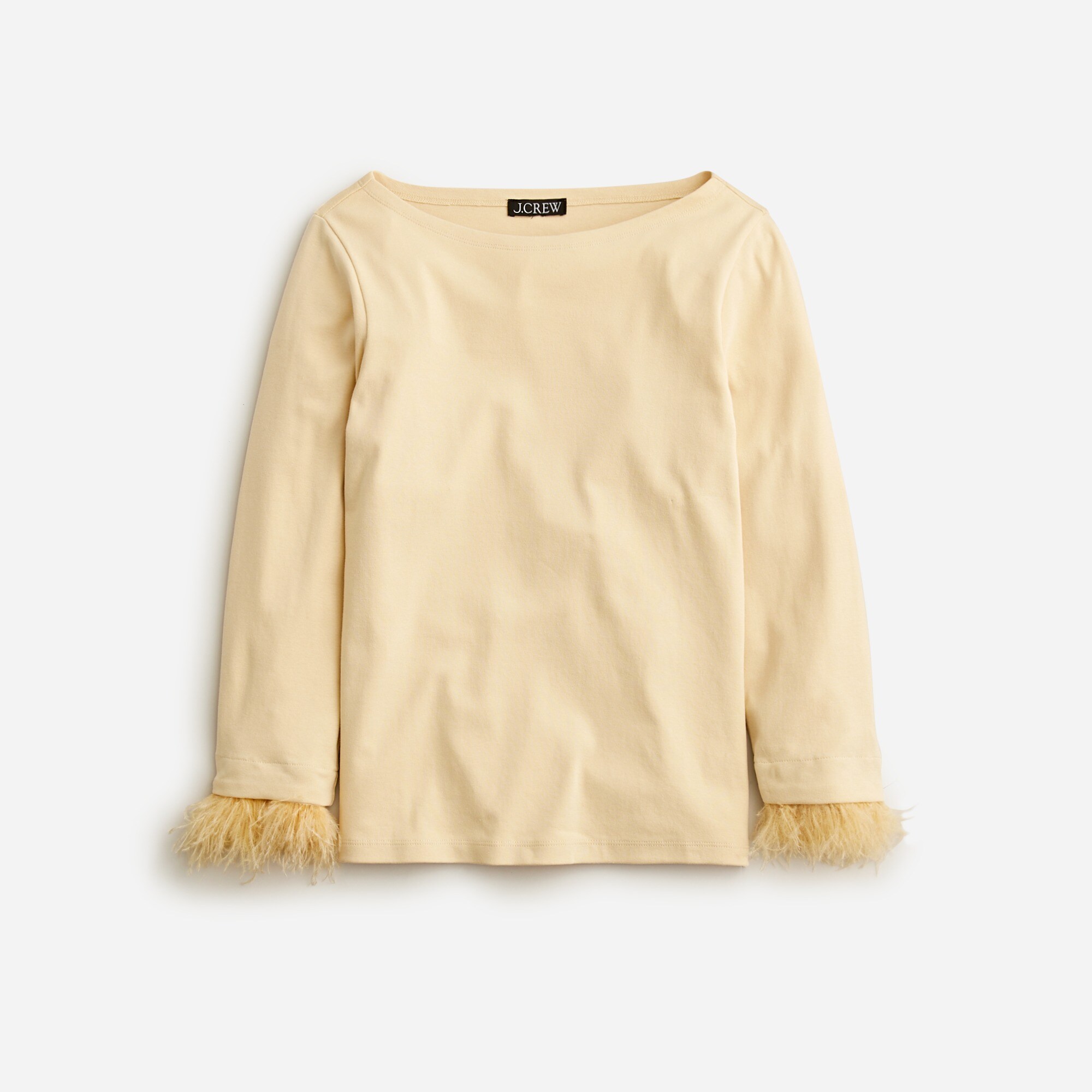 J.Crew: Feather-trim Long-sleeve Shirt For Women