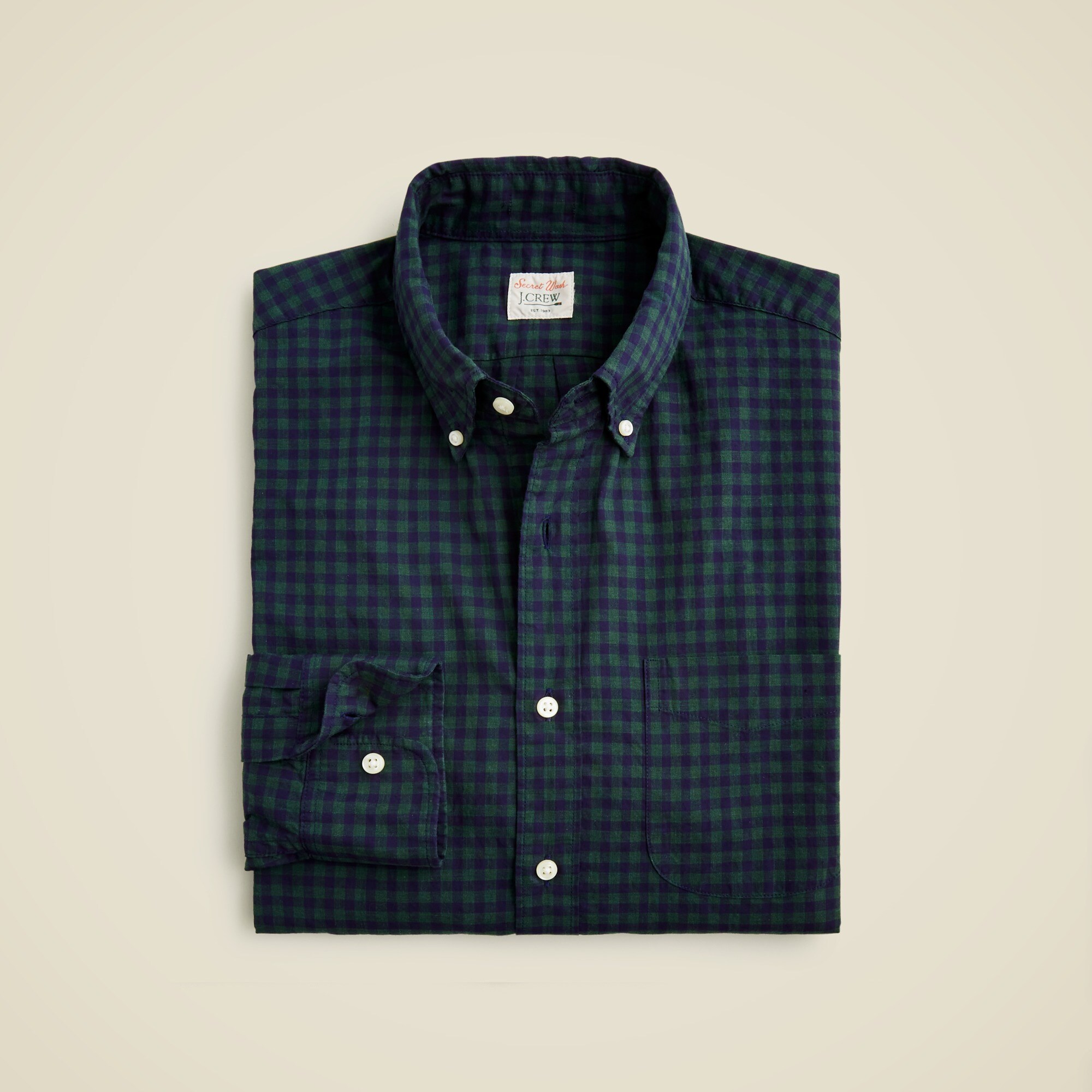 J.Crew: Secret Wash Cotton Poplin Shirt For Men