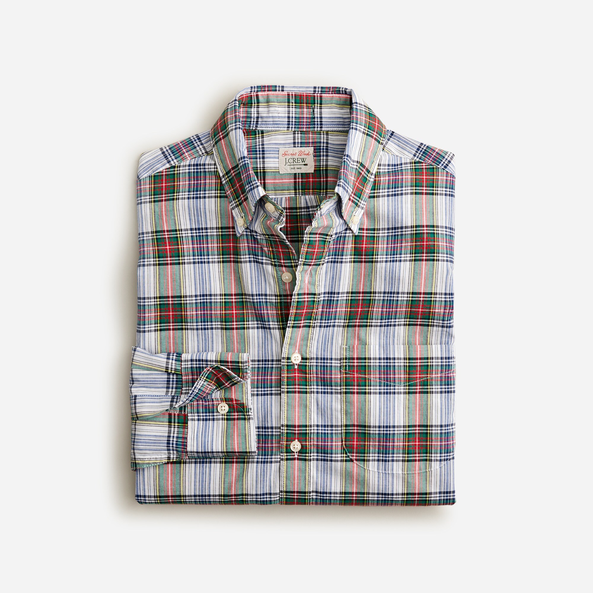 J.Crew: Secret Wash Cotton Poplin Shirt For Men