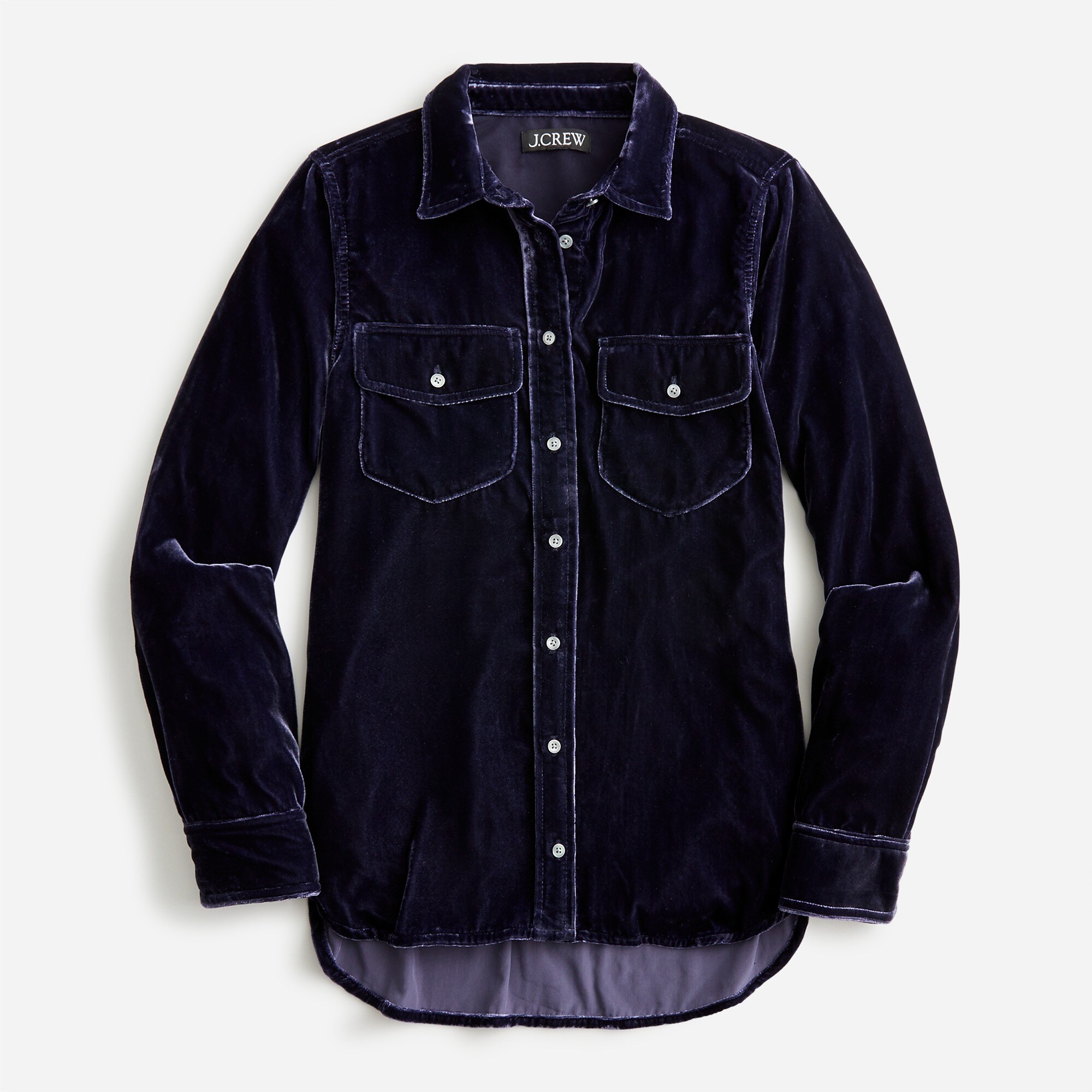 Classic-fit Velvet Shirt For Women | J.Crew