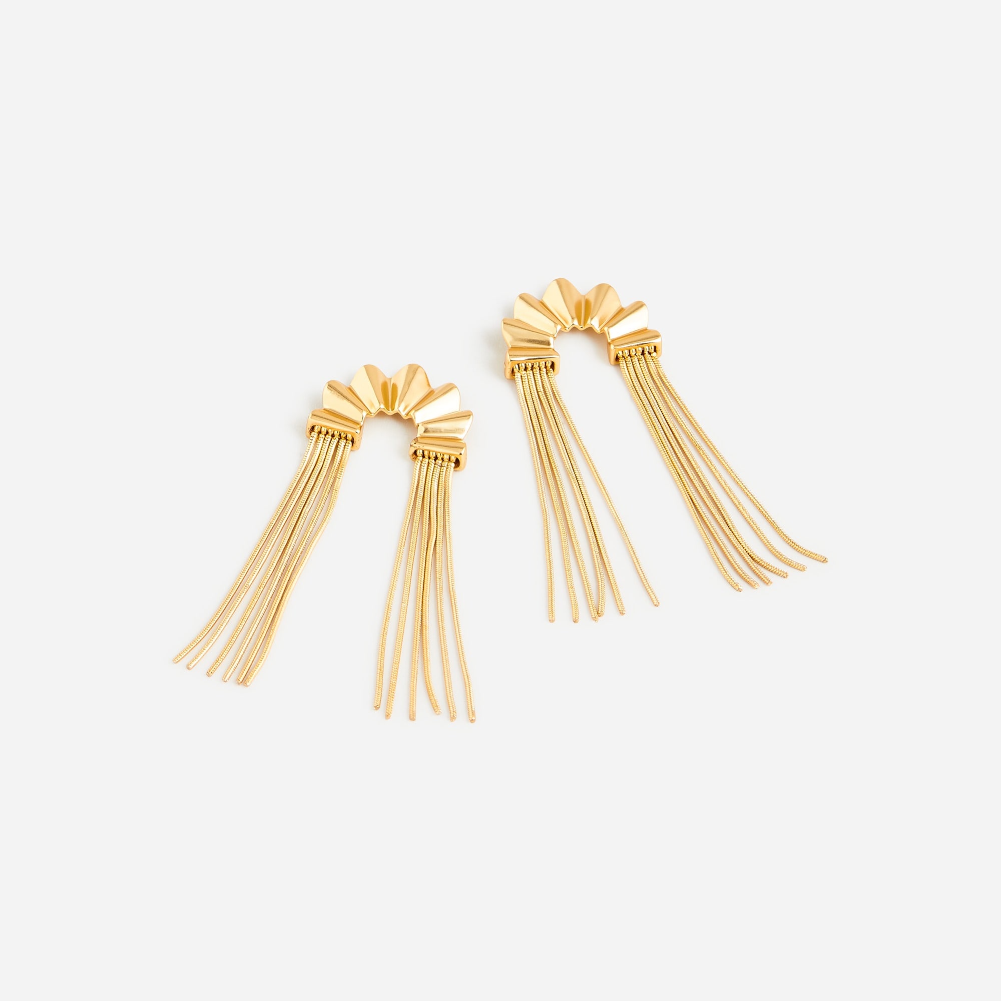 J.Crew: Sculpted Fan Fringe Earrings For Women