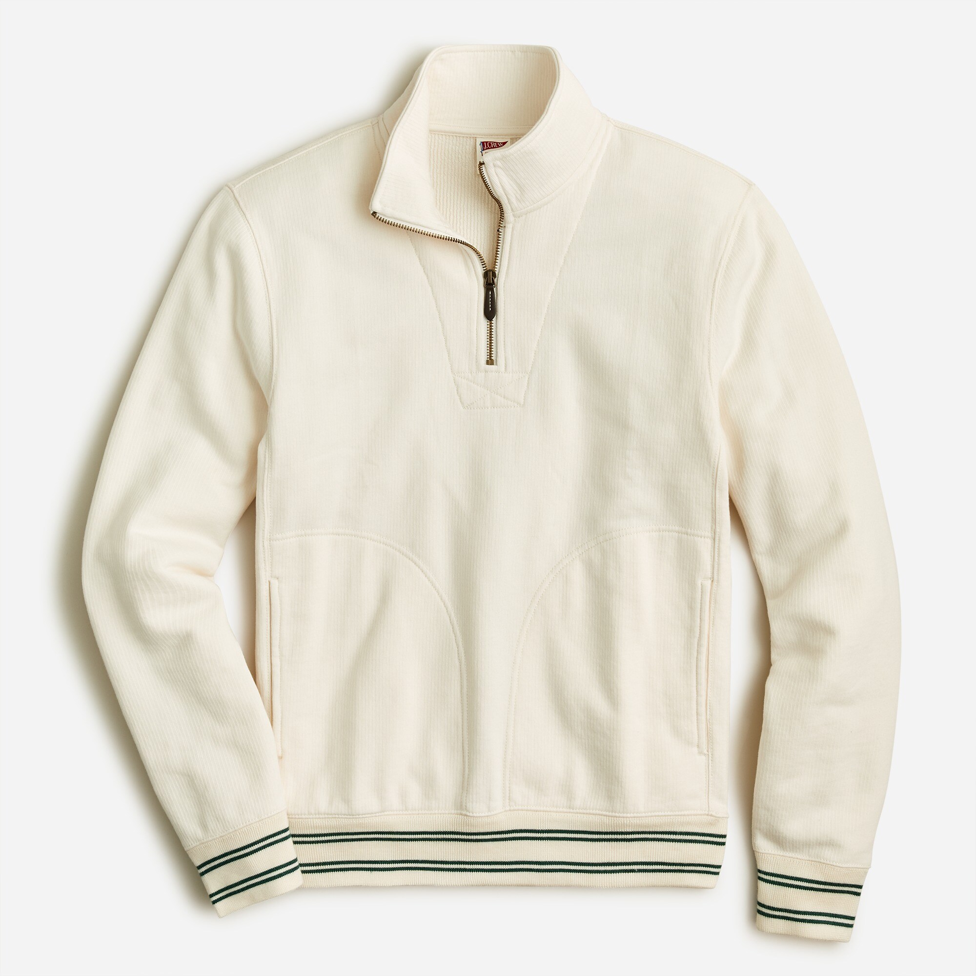 J.Crew: Half-zip Ribbed Terry Pullover For Men