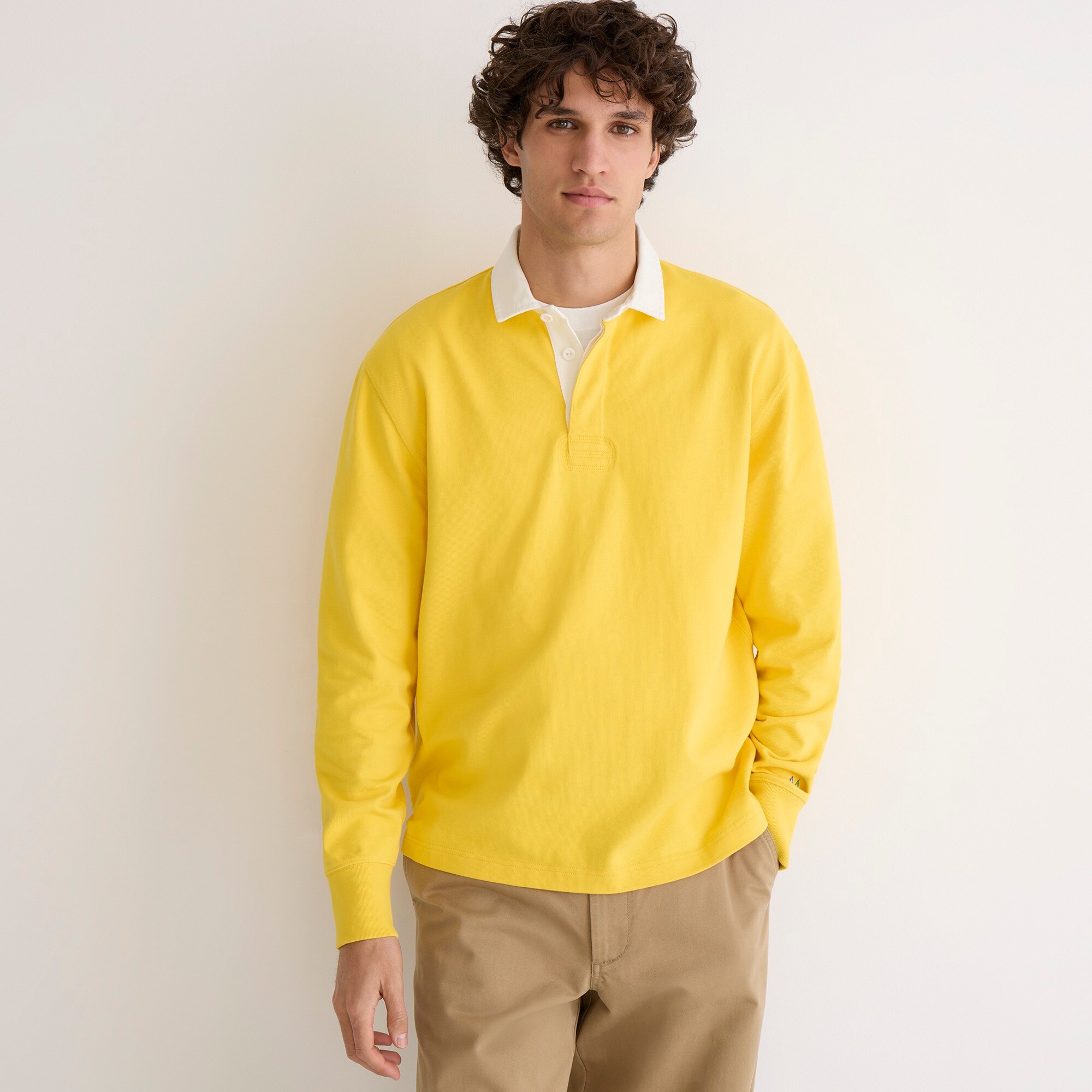 J.Crew: Rugby Shirt In Solid For Men