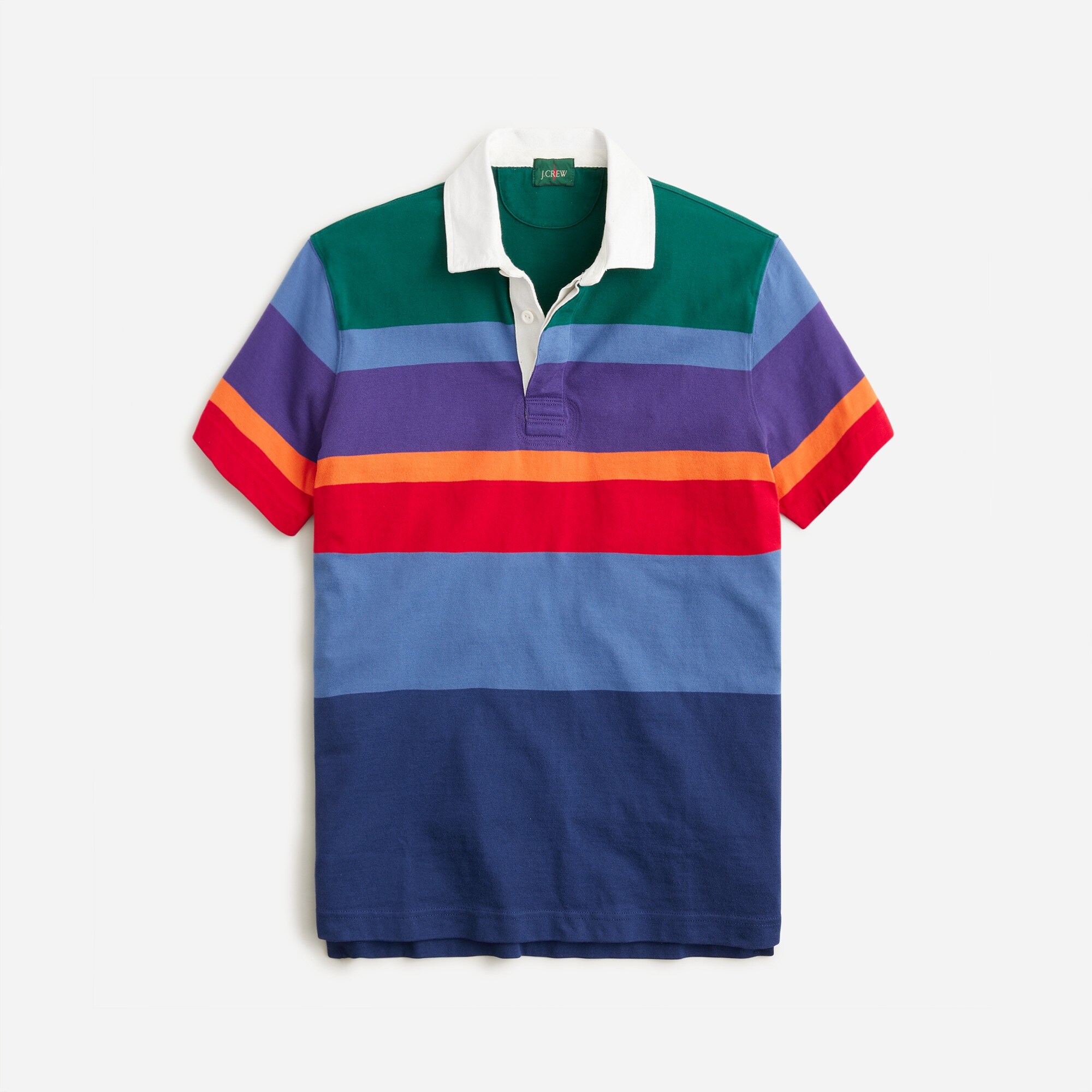Short-sleeve Rugby Shirt In Colorblock For Men | J.Crew