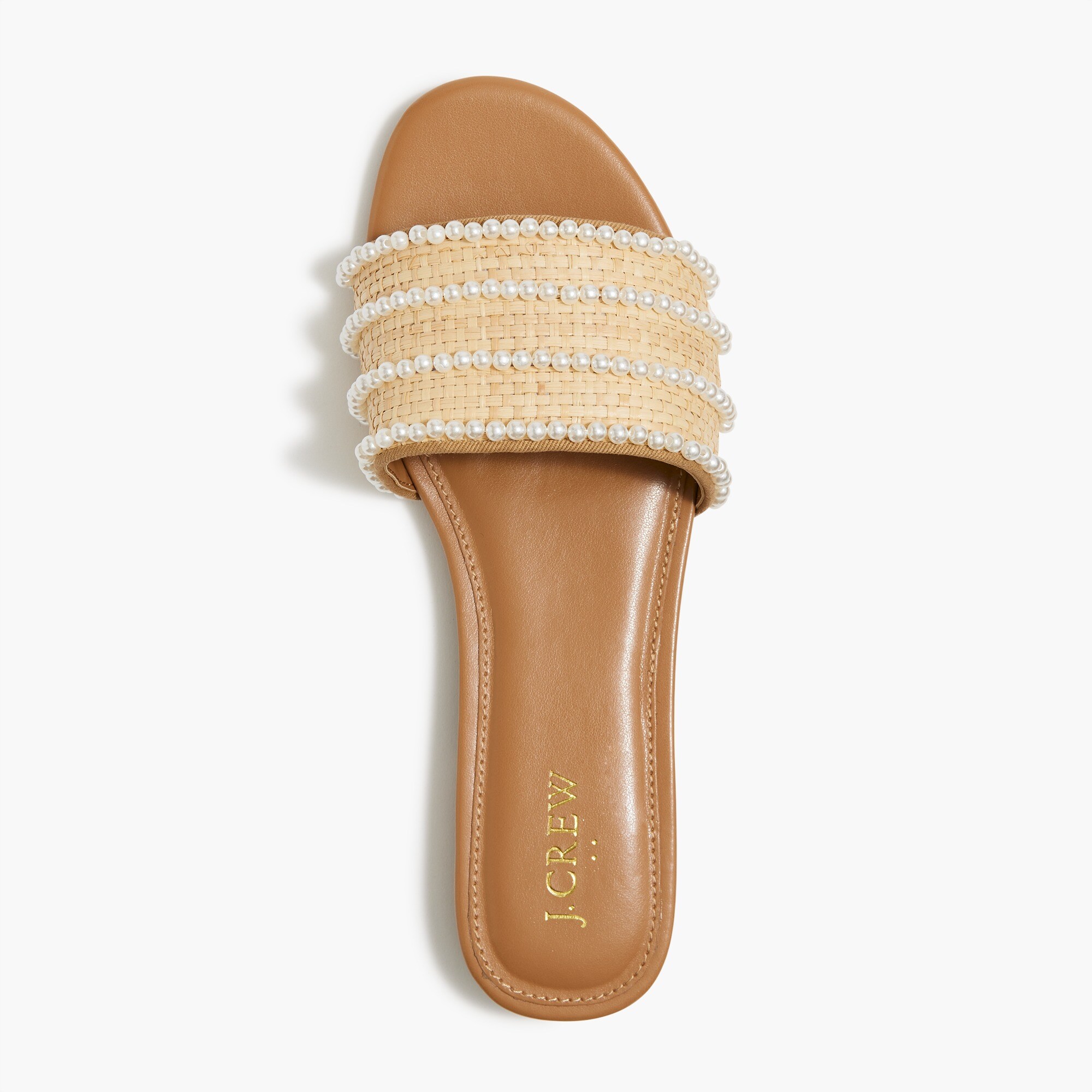 Factory: Raffia Slide Sandals For Women