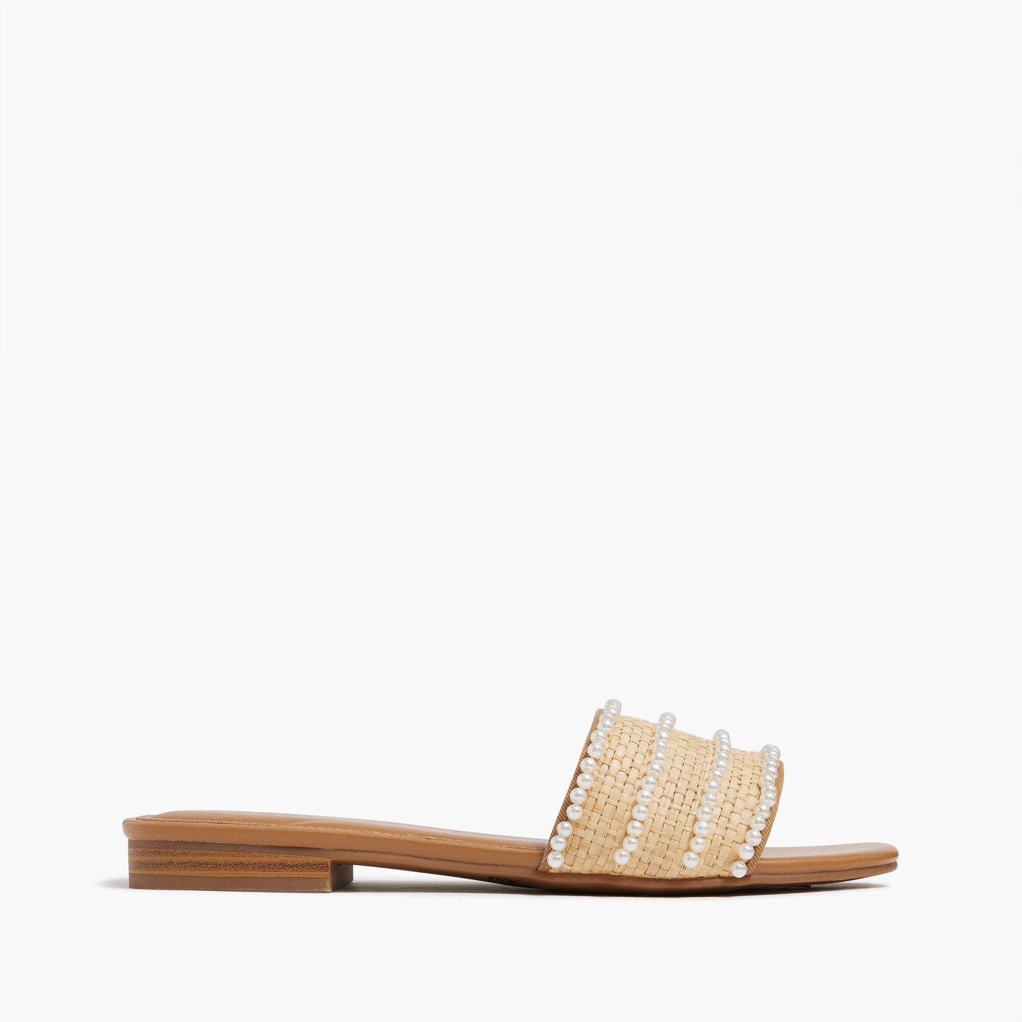 Factory: Raffia Slide Sandals For Women