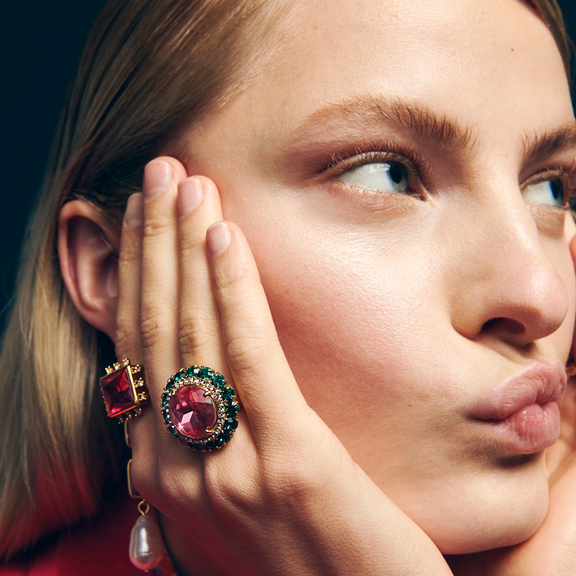 J.Crew: Pavé Crystal Cocktail Ring For Women