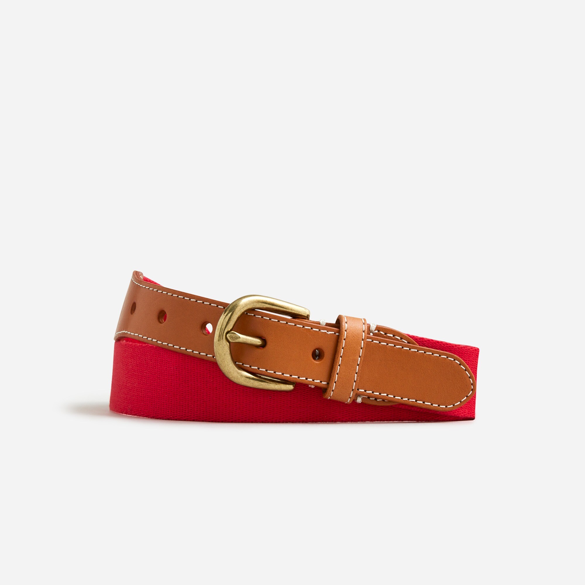 J.Crew: Webbed Belt With Brass Buckle For Men