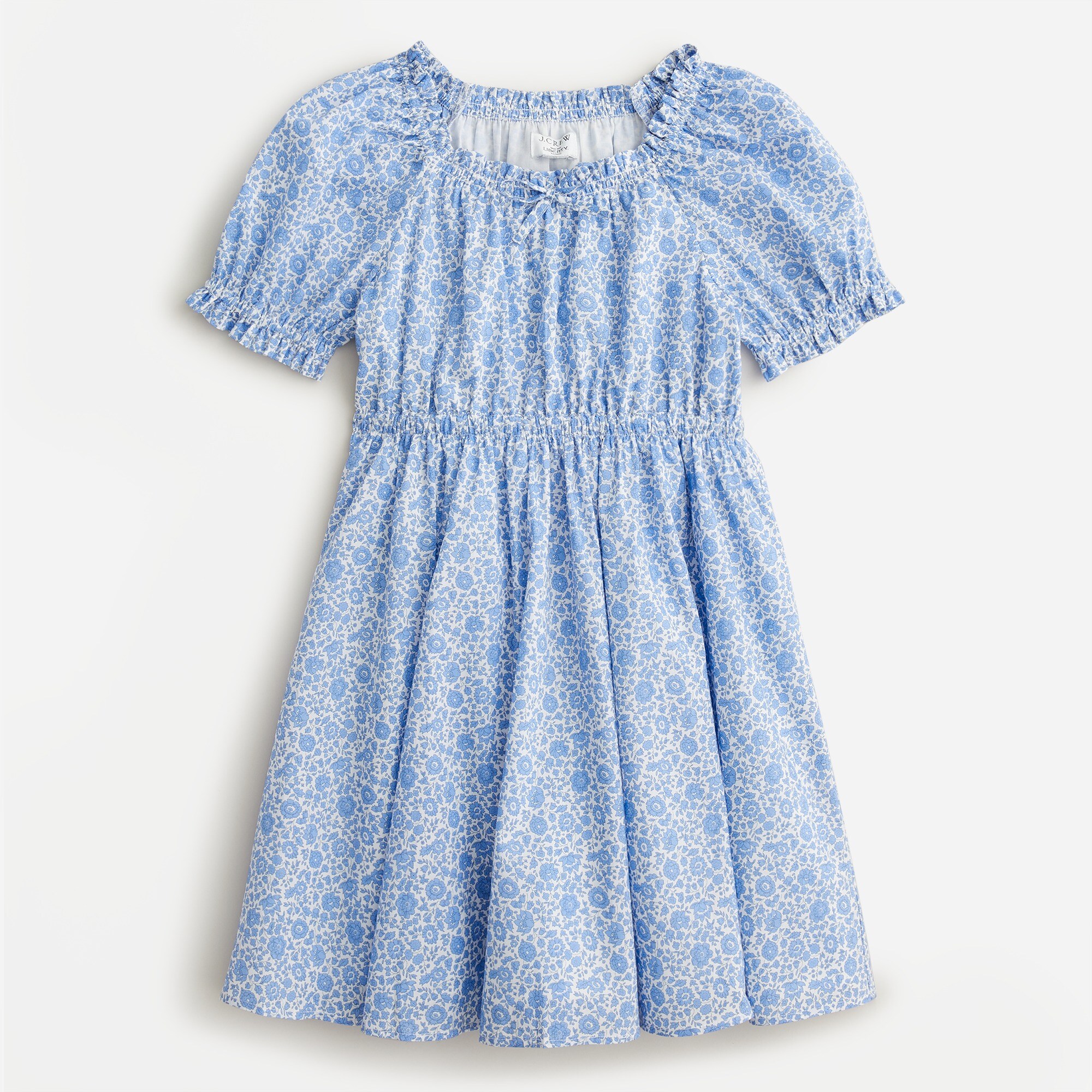 J.Crew: Girls' Puff-sleeve Dress In Liberty® Fabrics For Girls