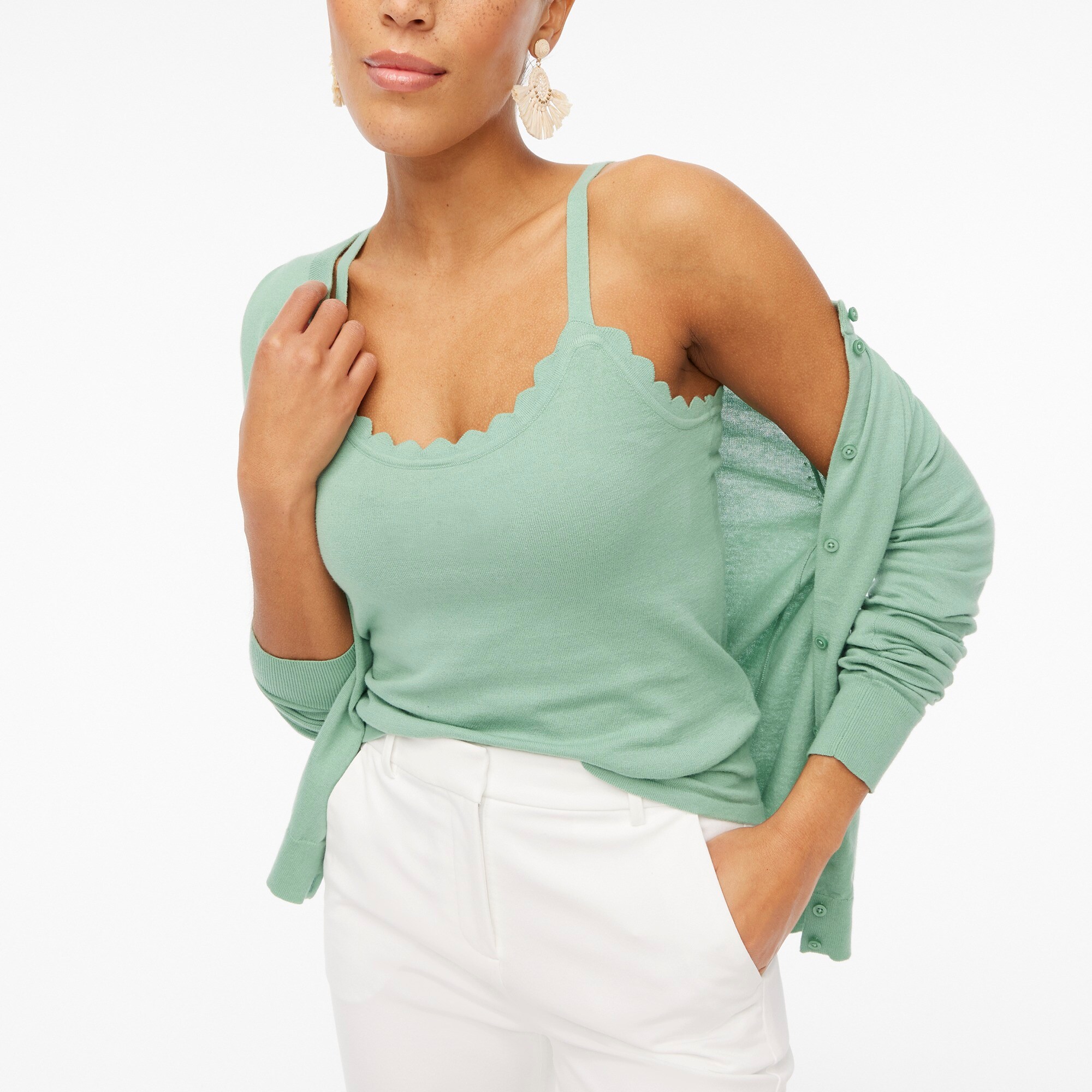 Factory: Scalloped Sweater Shell For Women