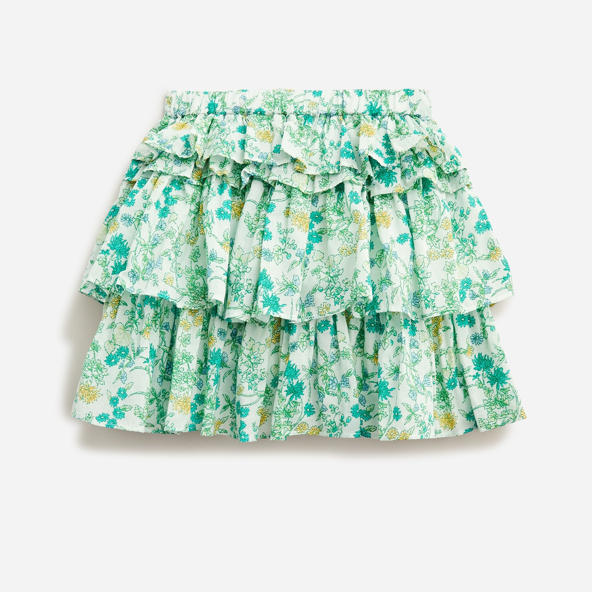 J.Crew: Girls' Ruffle Skirt In Floral For Girls