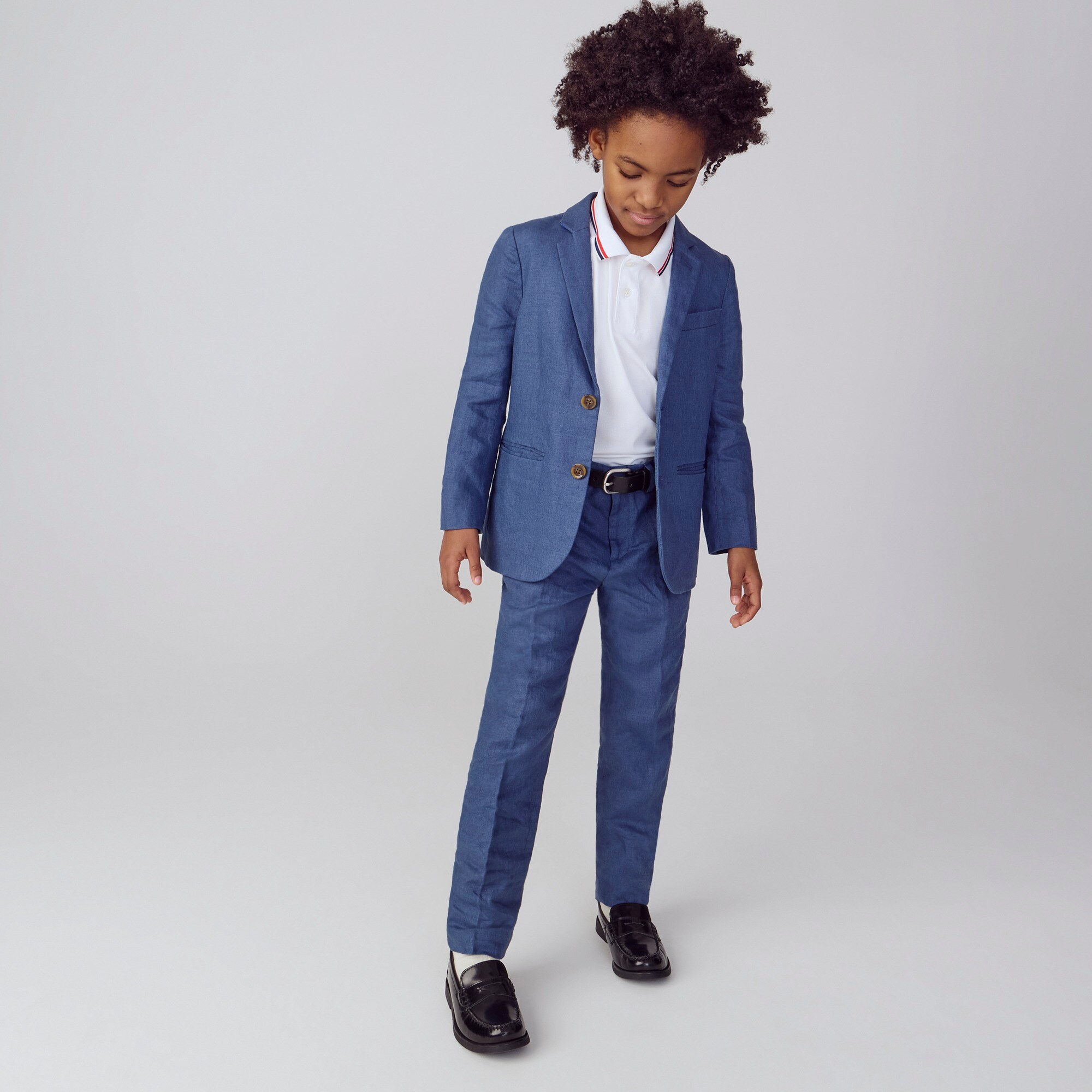 J.Crew: Boys' Ludlow Unstructured Suit Pant In Linen For Boys
