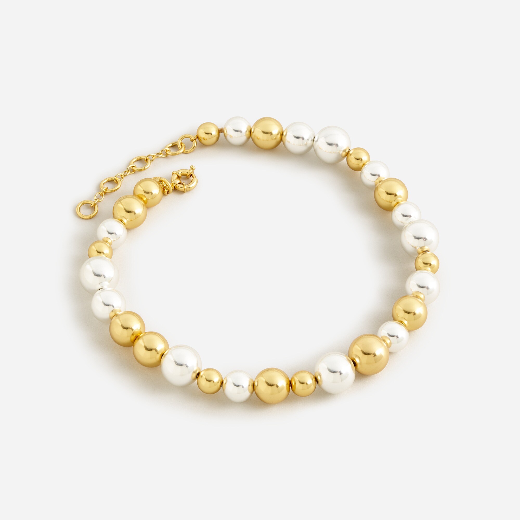 J.Crew: Mixed-metal Ball Necklace For Women