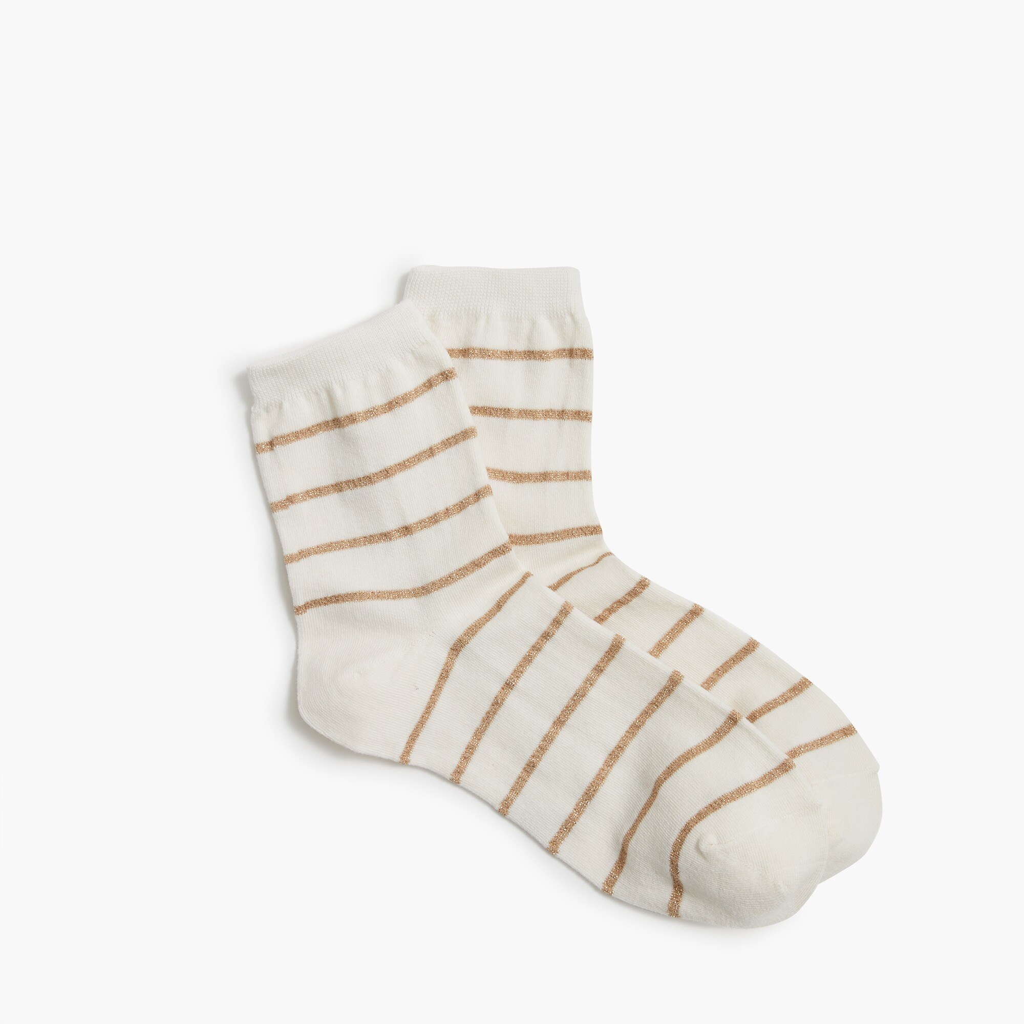 Factory: Striped Lurex® Metallic Threads Boot Socks For Women