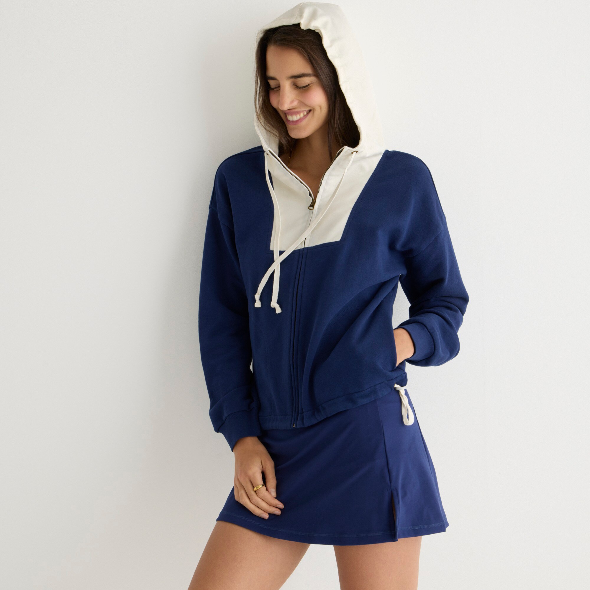 J.Crew: Full-zip Terry Fleece Anorak For Women