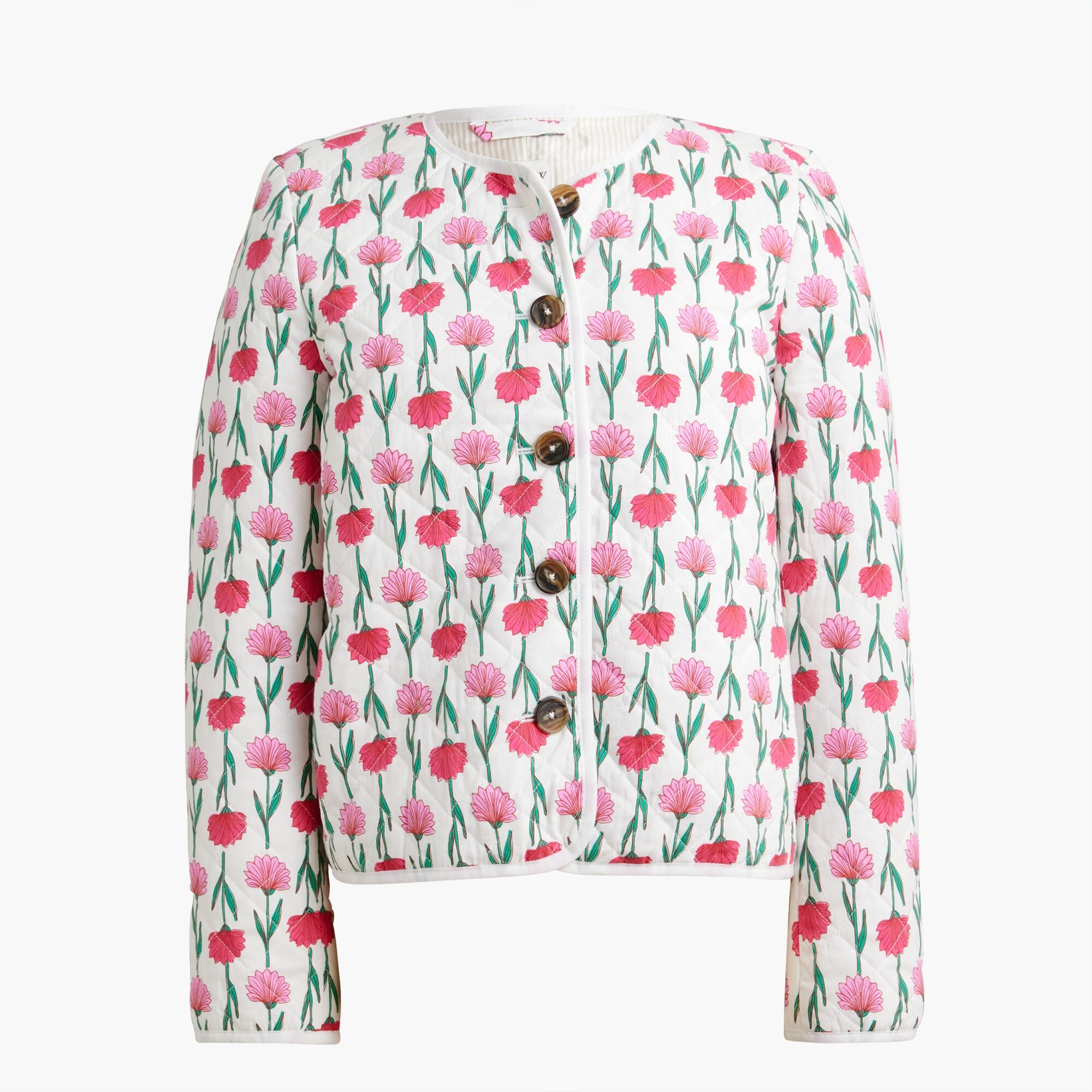 Factory: Floral Quilted Jacket For Women