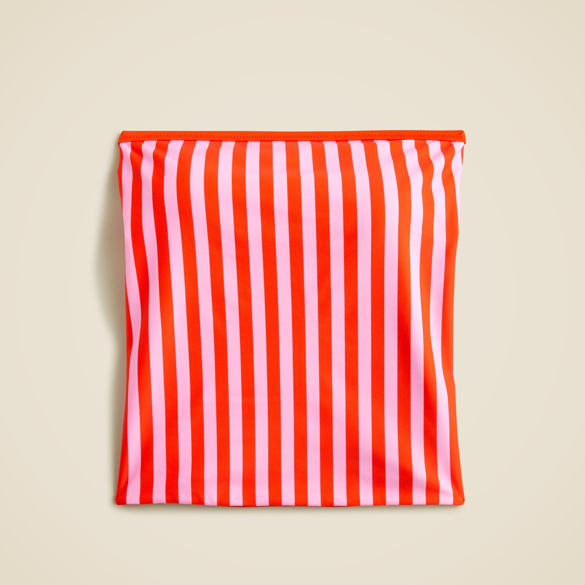 Tube Swim Top In Reversible Pink Stripe For Women | J.Crew