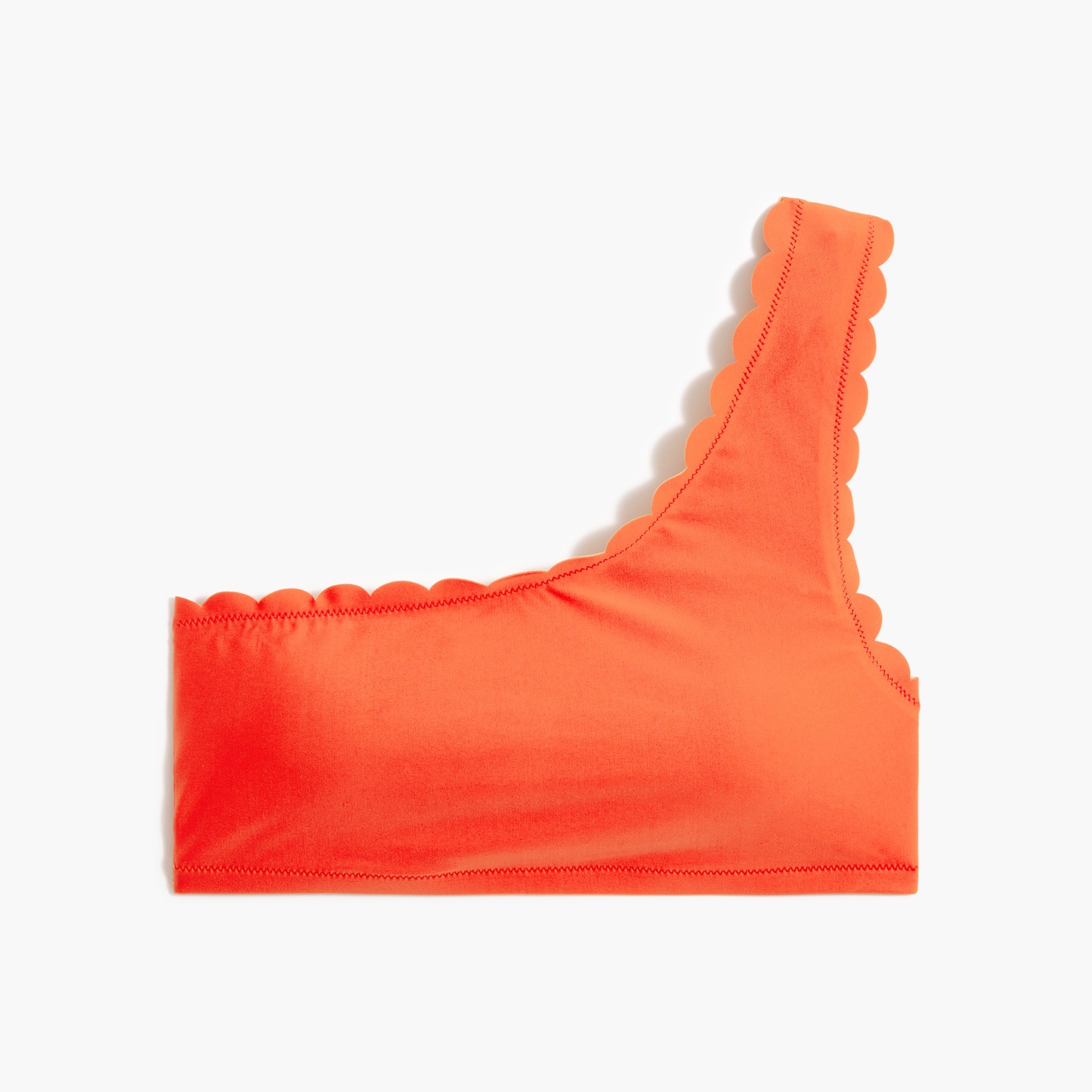Factory: Scalloped One-shoulder Bikini Top For Women