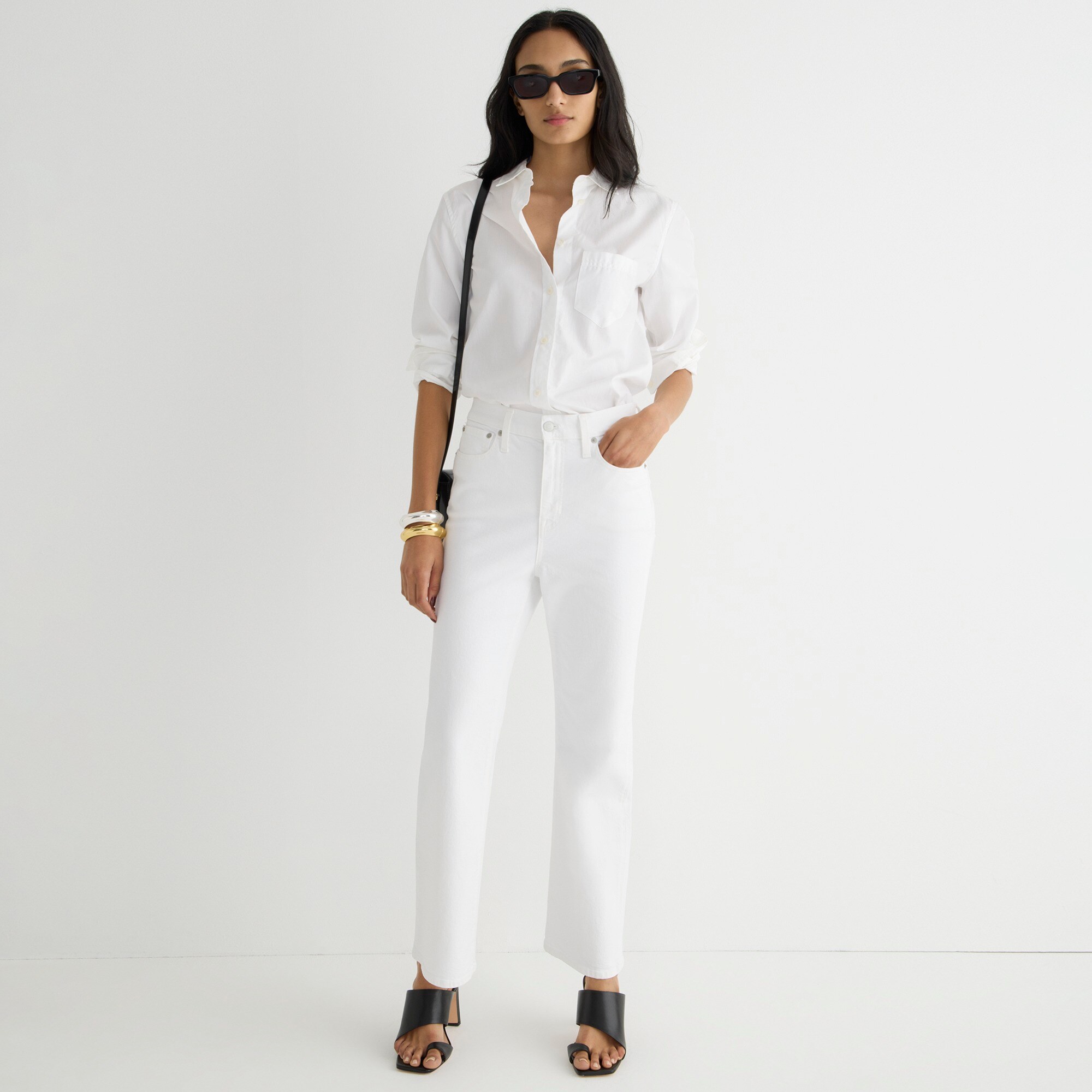 J.Crew: Slim Demi-boot Jean In White Wash For Women