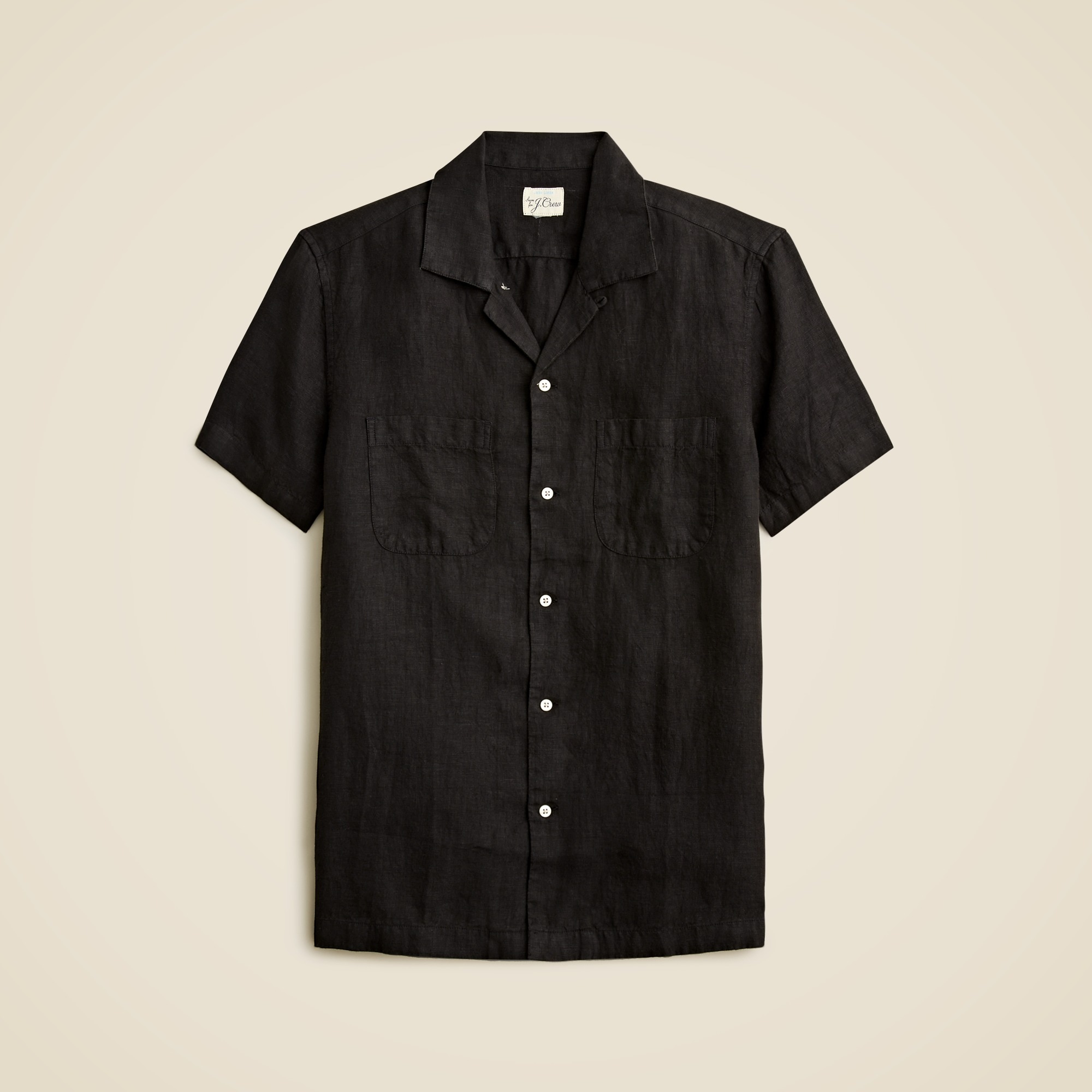 Short-sleeve Baird McNutt Irish Linen Camp-collar Shirt For Men | J.Crew