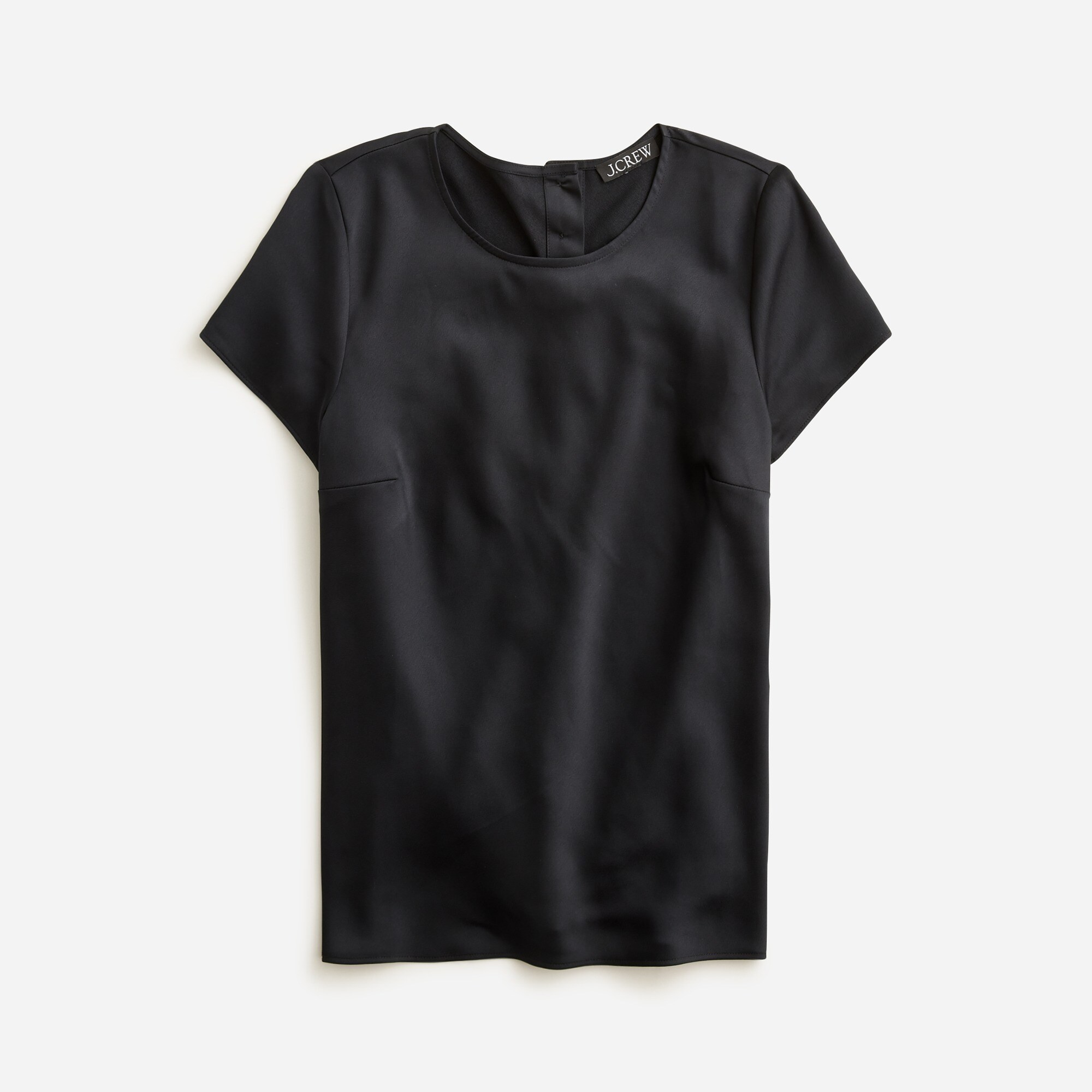 J.Crew: Short-sleeve Button-back Top In Everyday Crepe For Women