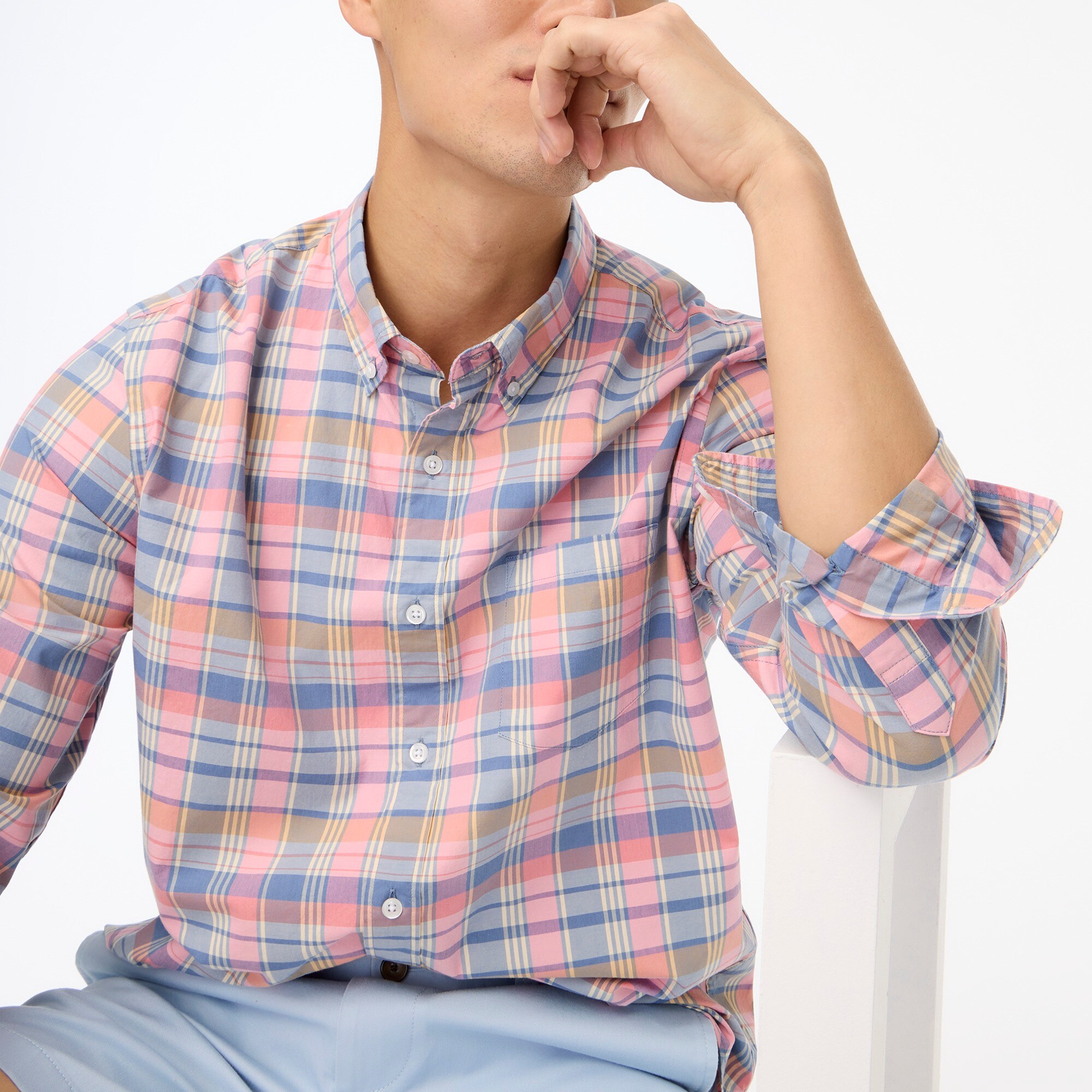 Factory: Plaid Flex Casual Shirt For Men