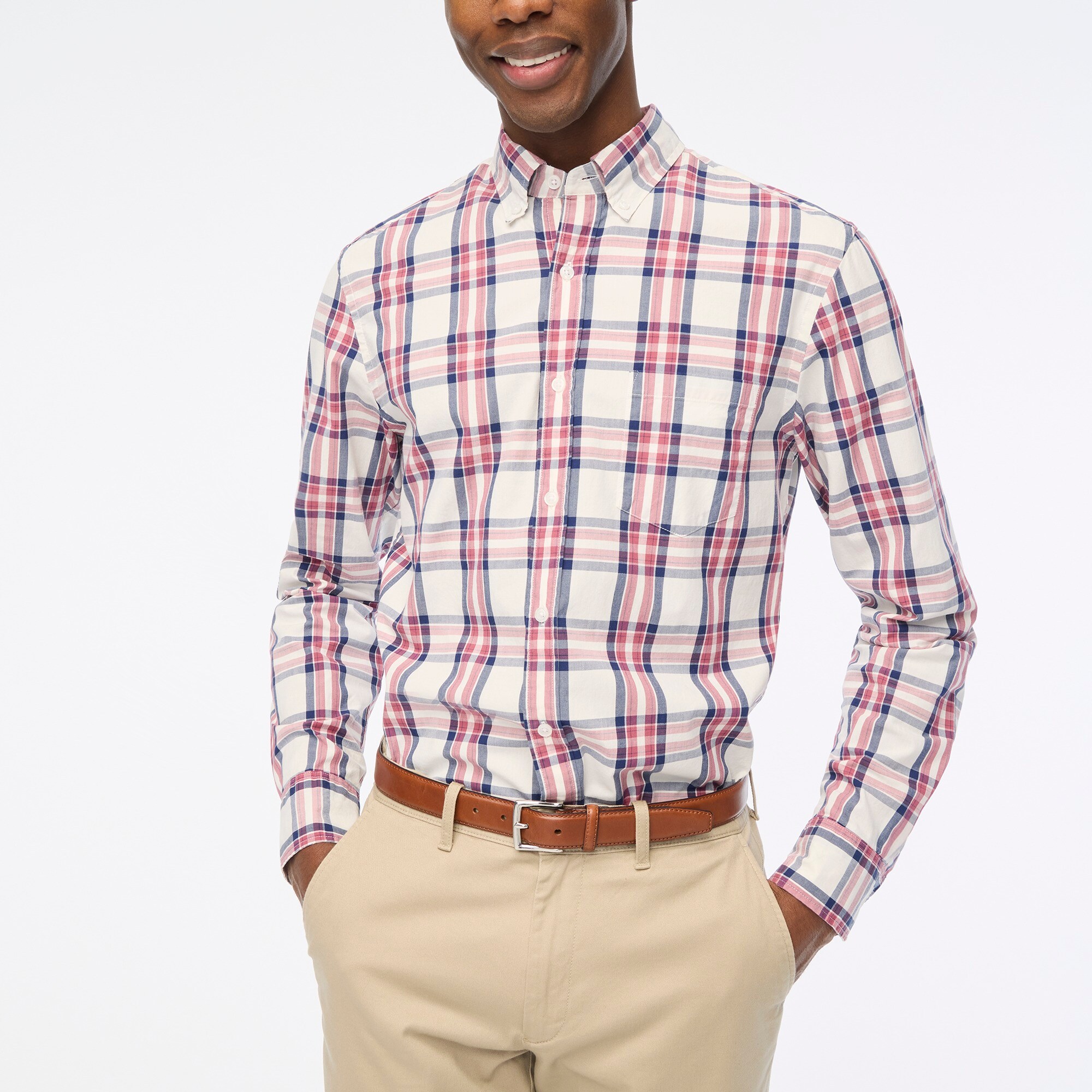 Factory: Plaid Flex Casual Shirt For Men