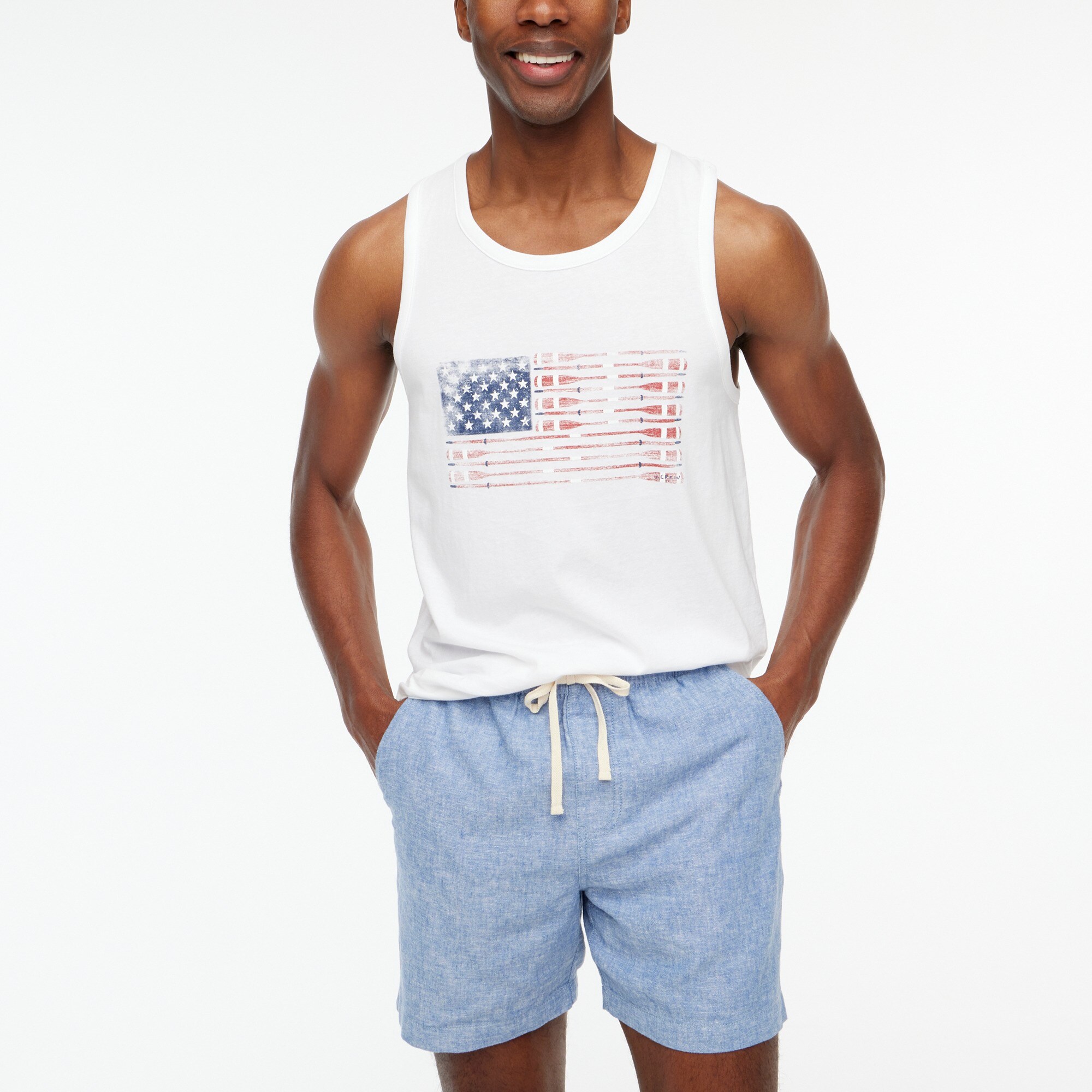 Factory: Oar Flag Graphic Tank Top For Men