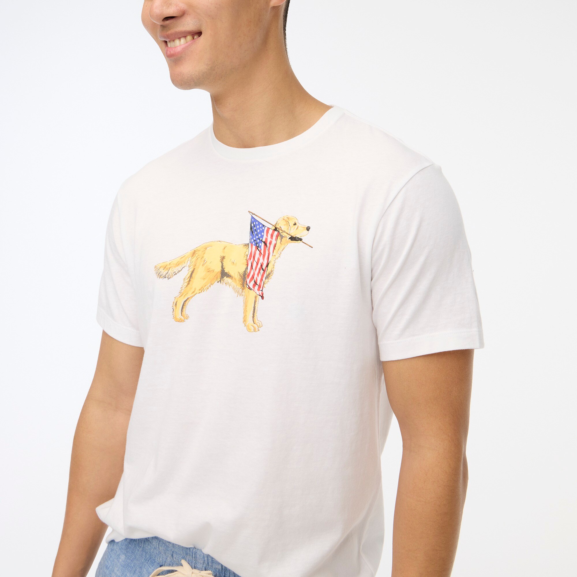 Factory: Patriotic Dog Graphic Tee For Men