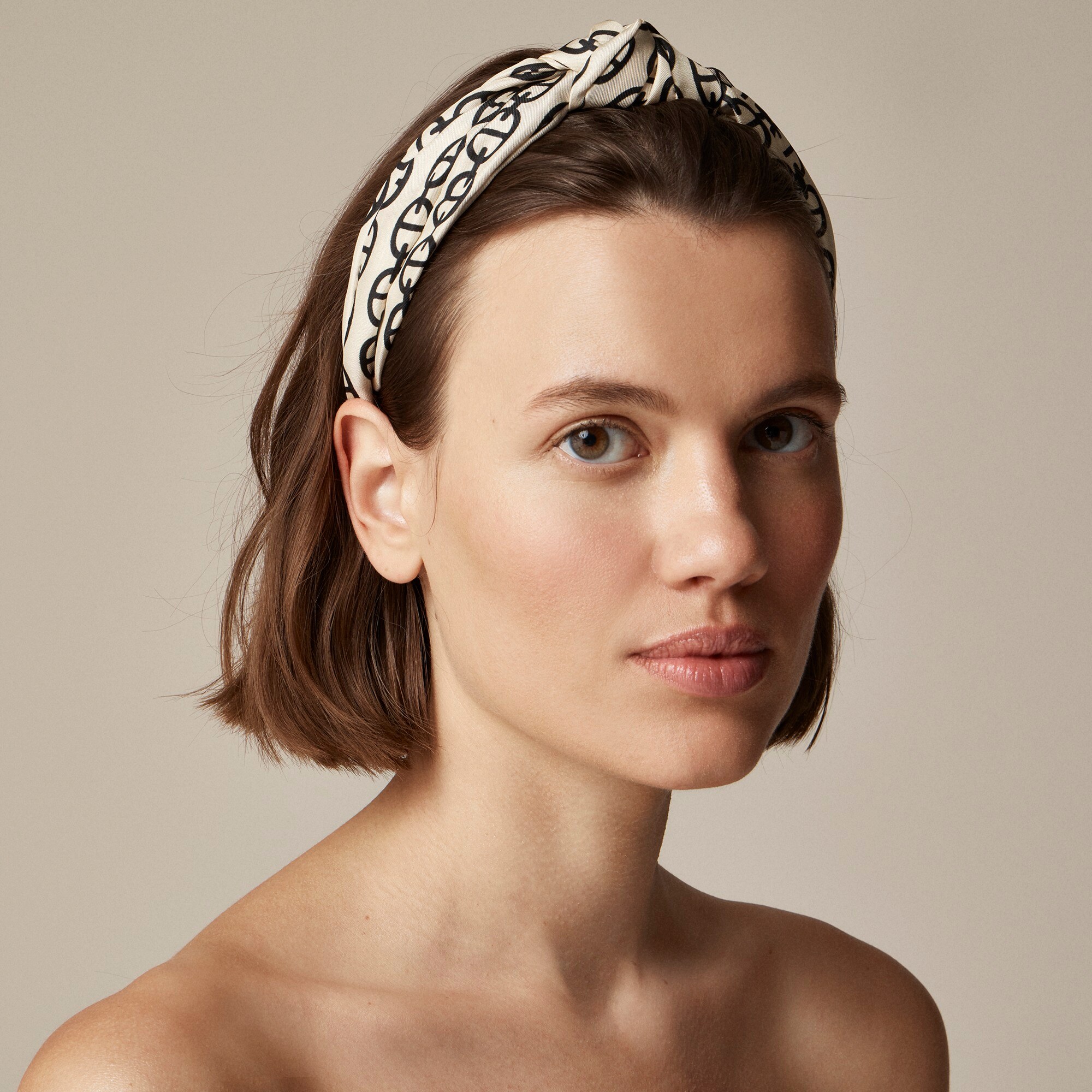 J.Crew: Printed Knot Headband For Women
