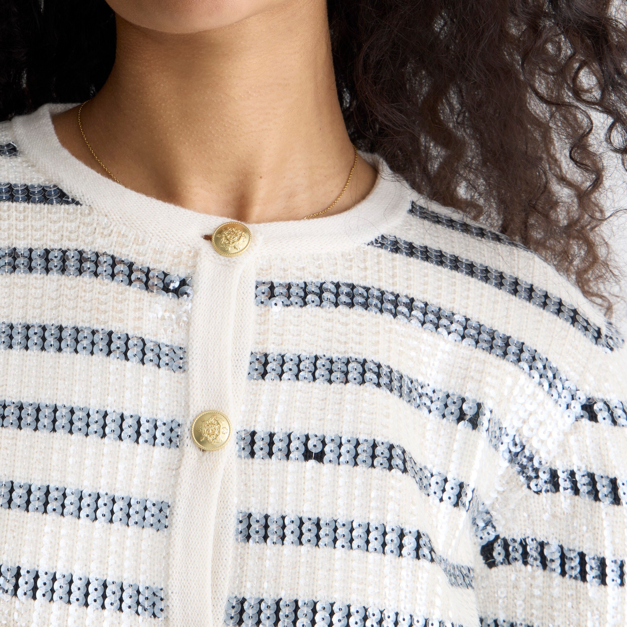 J.Crew: Emilie Sweater Lady Jacket In Sequin Stripe For Women
