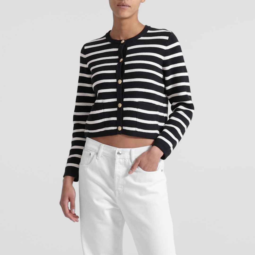 J.Crew: Emilie Sweater Lady Jacket In Stripe For Women