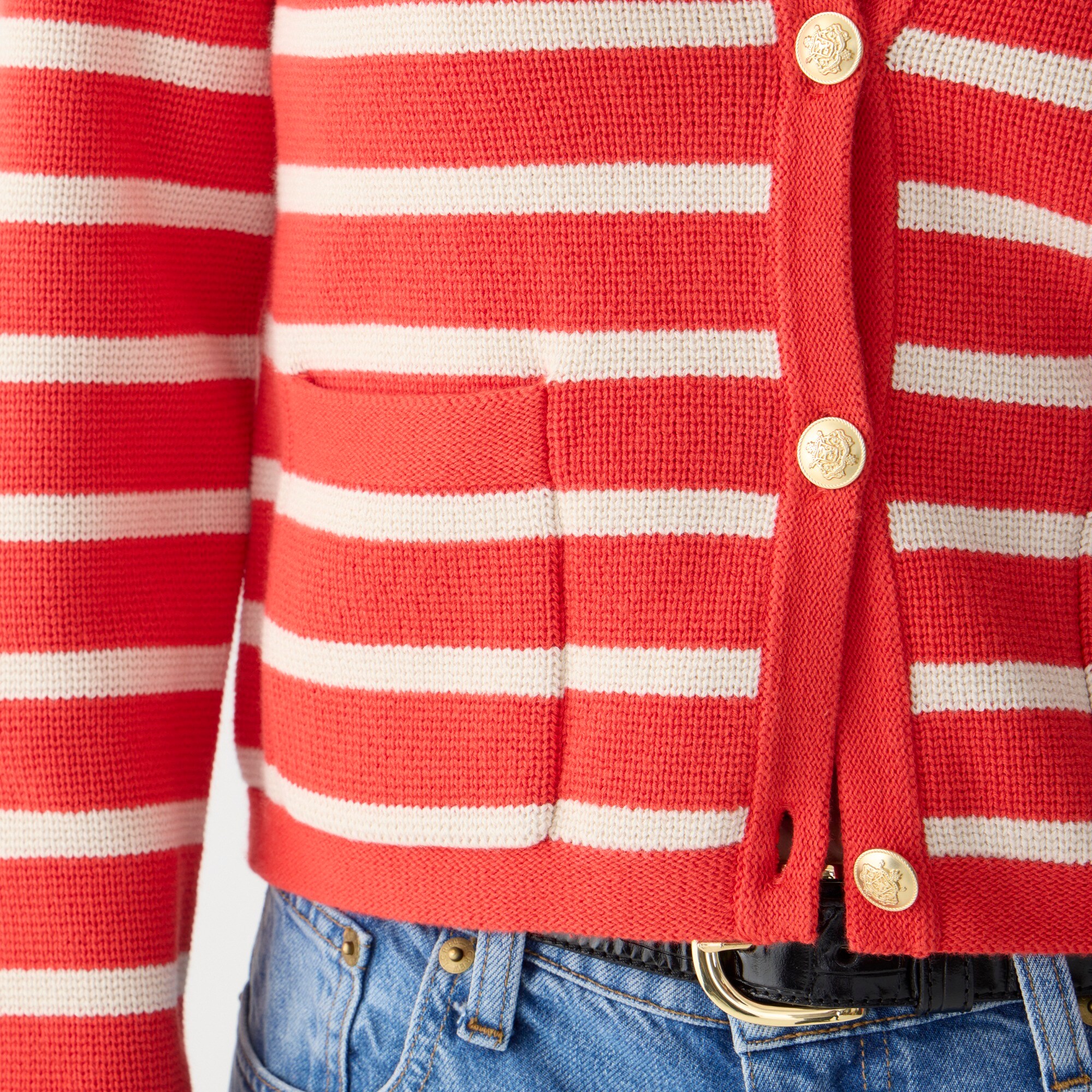 J.Crew: Emilie Sweater Lady Jacket In Stripe For Women