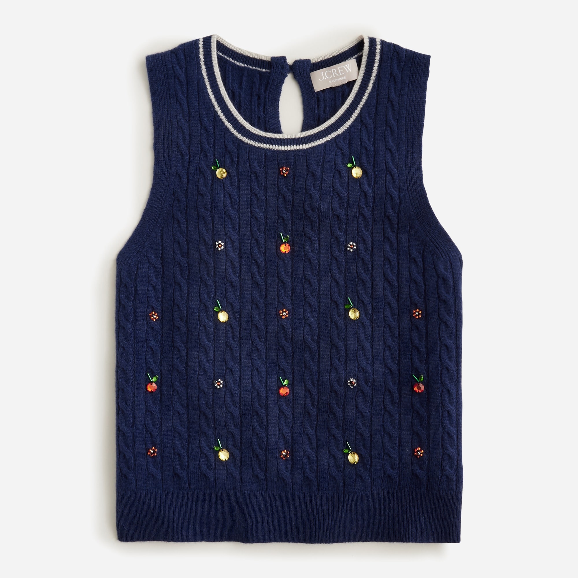 Cashmere Embellished Sweater Shell For Women | J.Crew