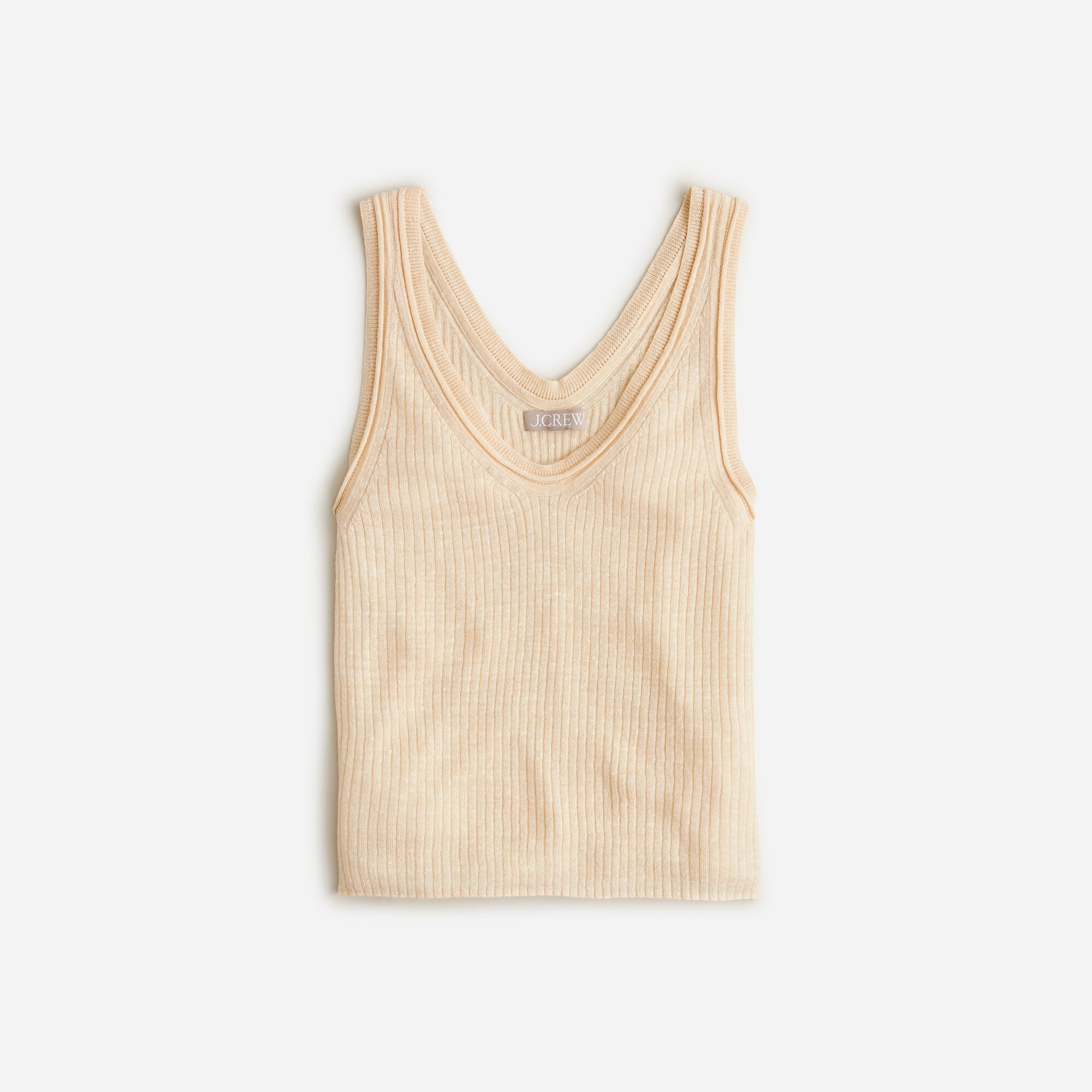 J.Crew: Merino-linen Blend Sweater-tank For Women