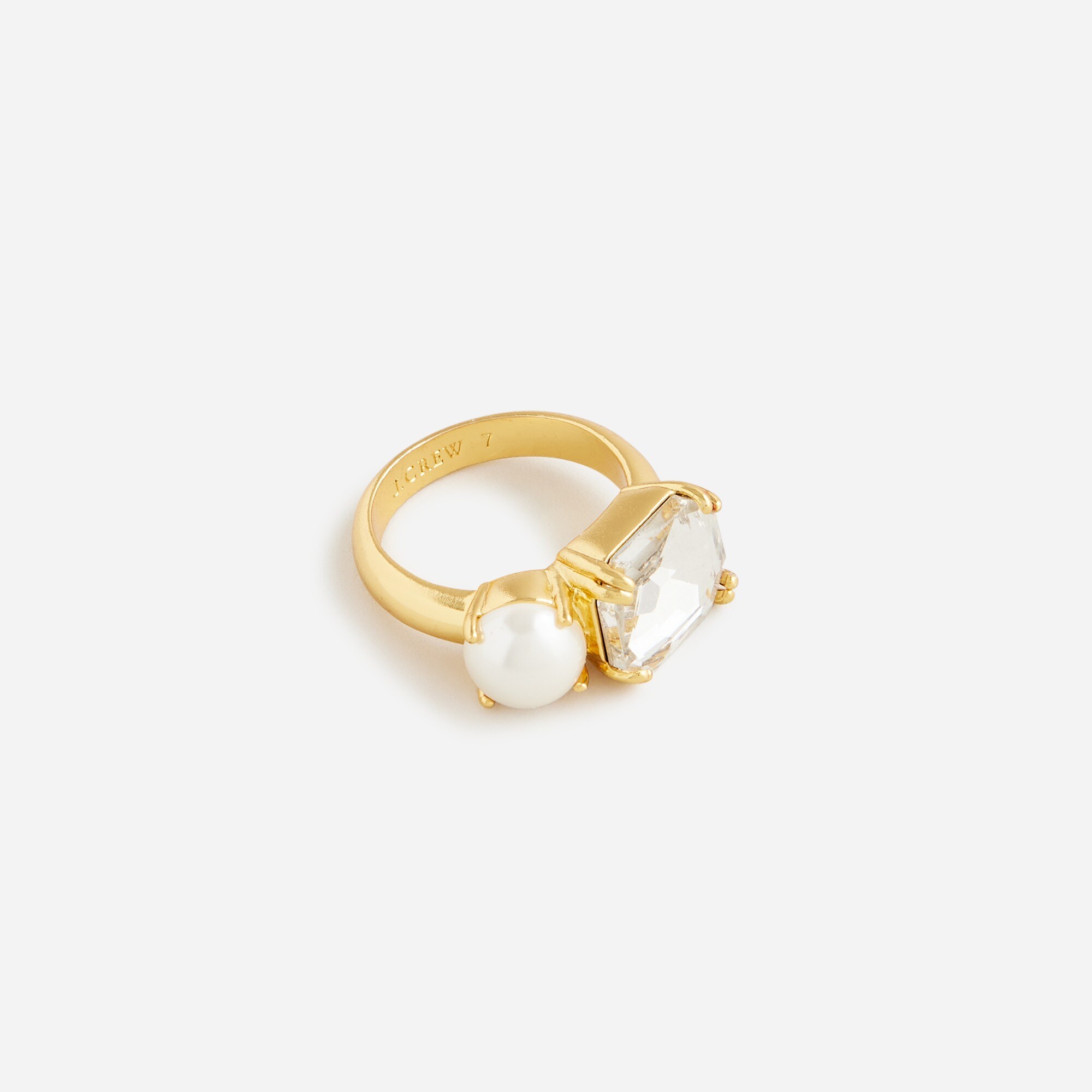 J.Crew: Pearl-and-crystal Cocktail Ring For Women