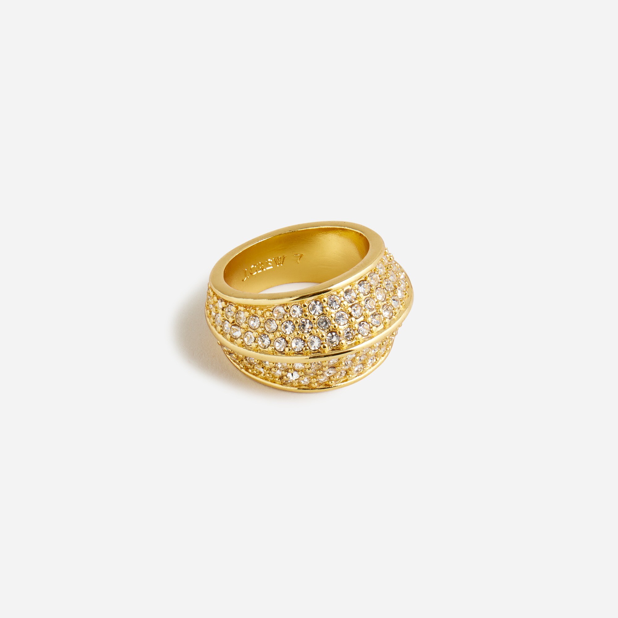 J.Crew: Angular Ring With Pavé Crystals For Women