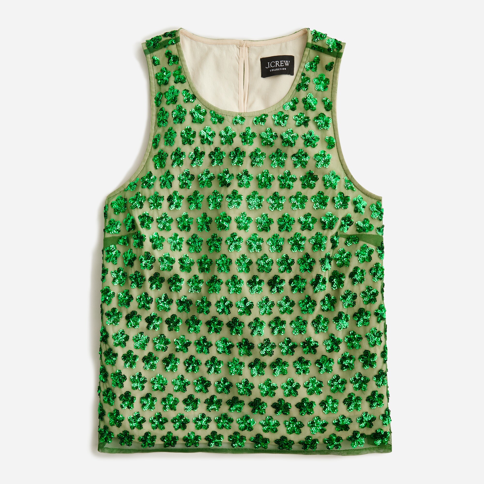 J.Crew: Collection Embellished Sequin Shell Top For Women