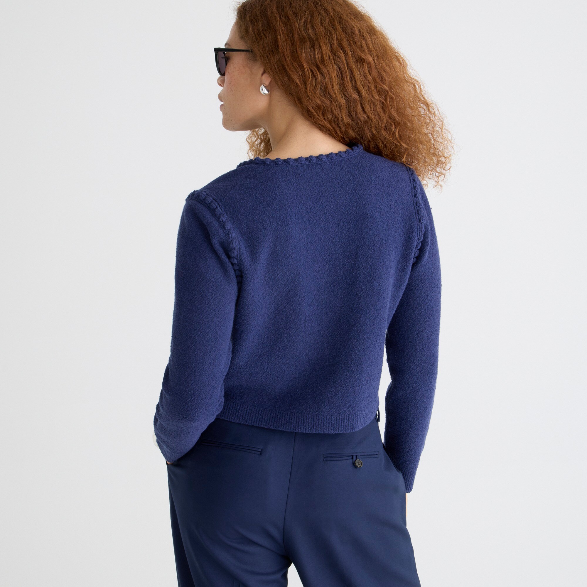 J.Crew: Odette Sweater Lady Jacket In Cotton-blend Bouclé For Women