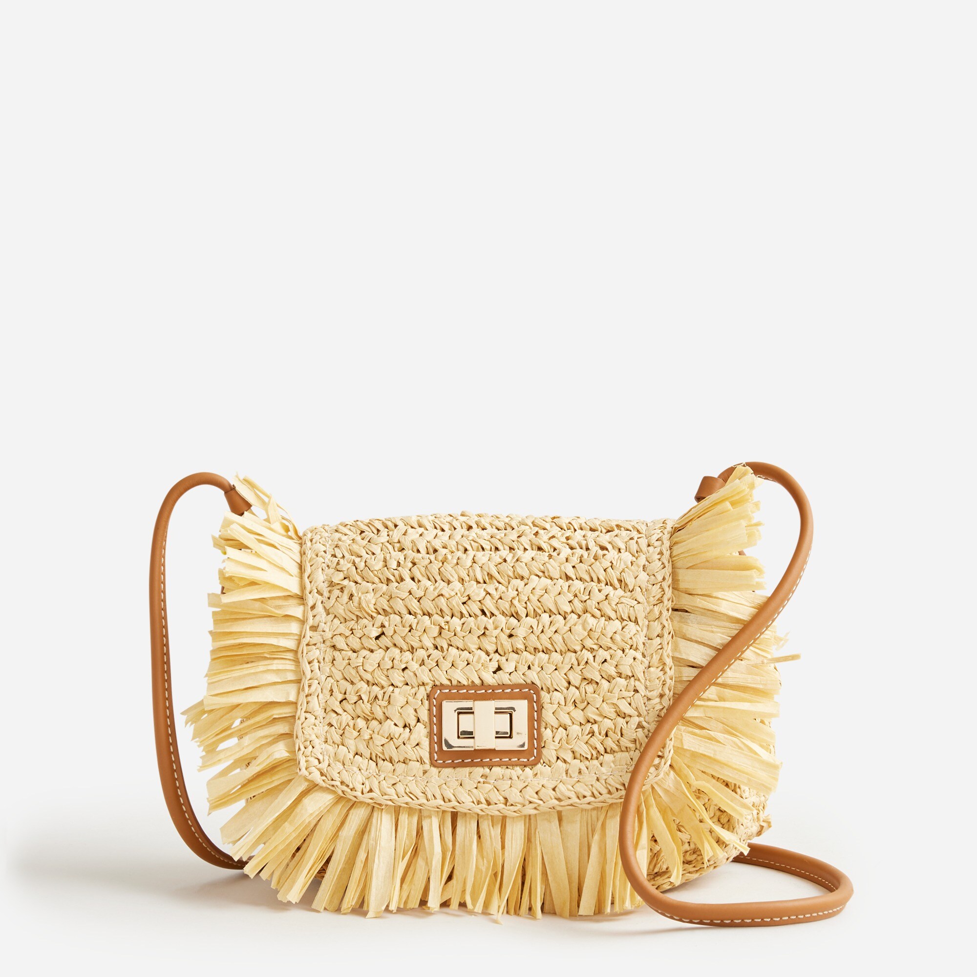 Straw Fringe Crossbody Bag For Women | J.Crew