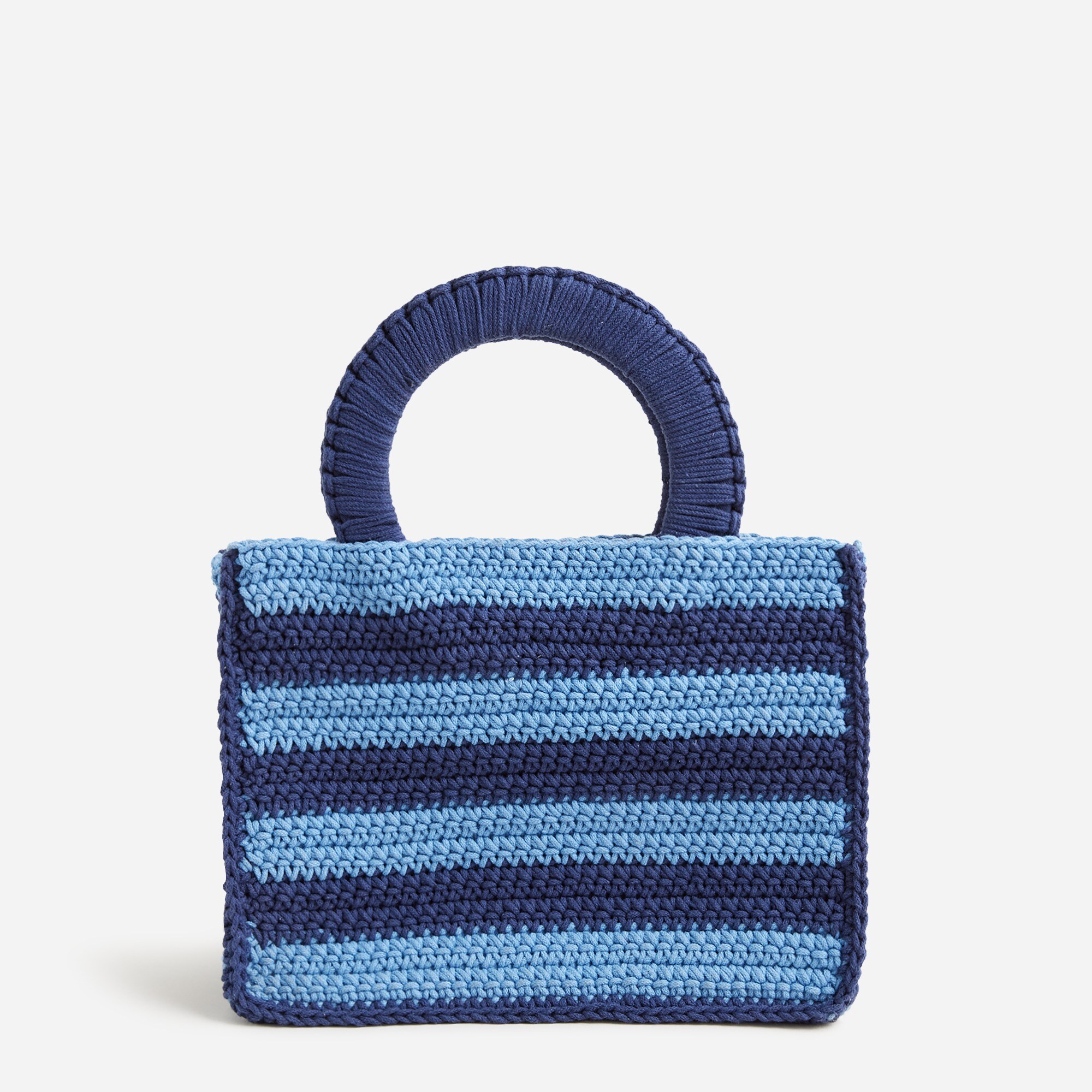J.Crew: Hand-crocheted Rectangle Bag In Stripe For Women