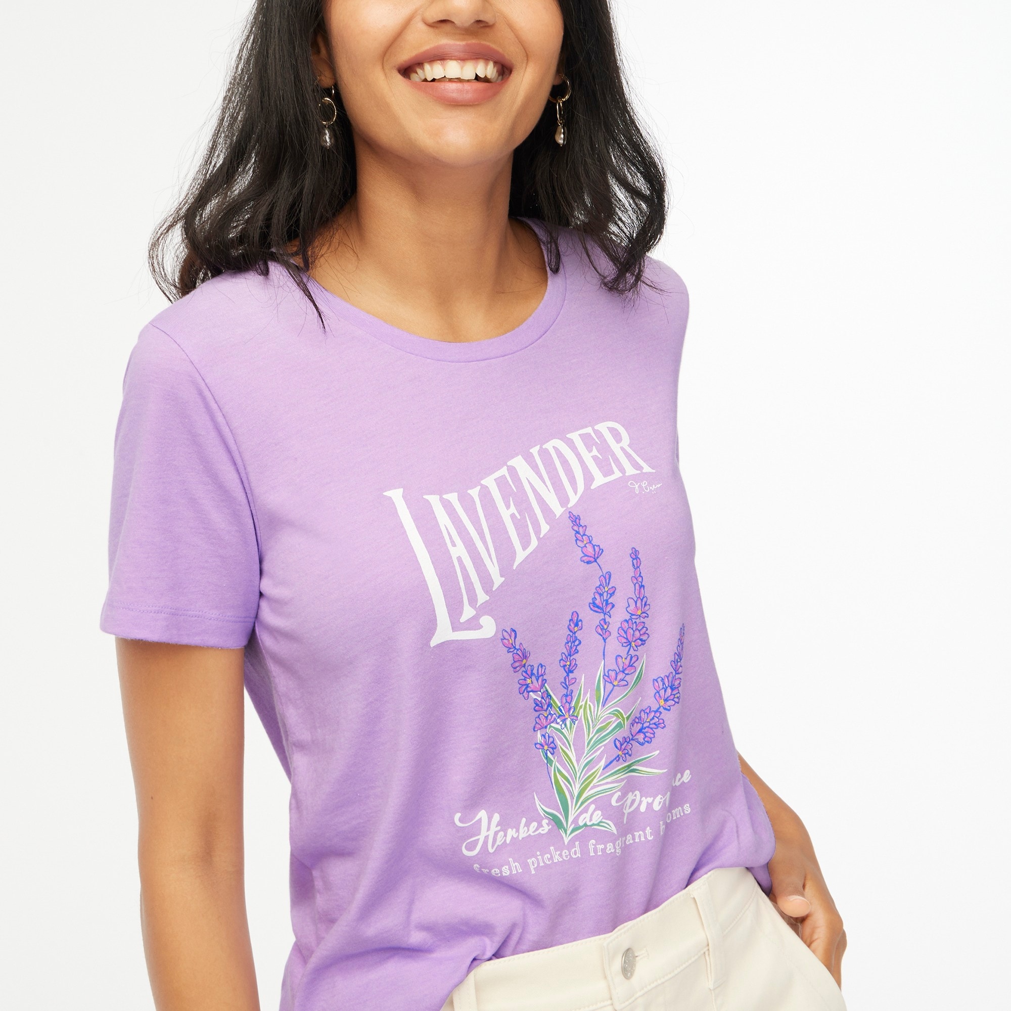 Factory: Lavender Graphic Tee For Women