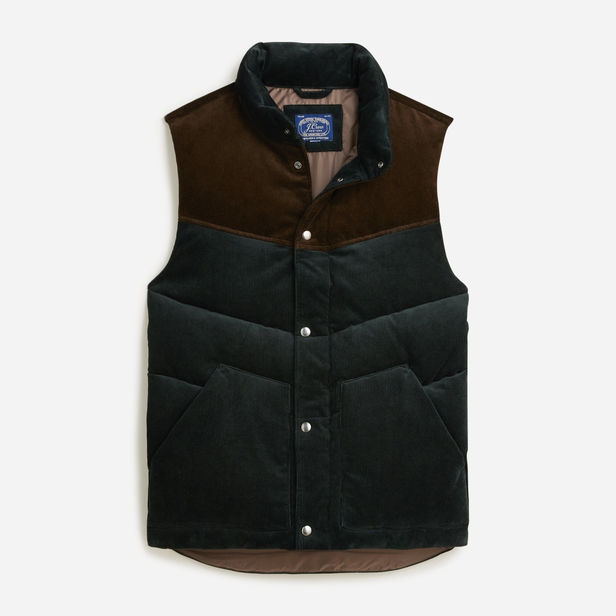 J.Crew: Quilted Western Corduroy Puffer Vest With PrimaLoft® For Men